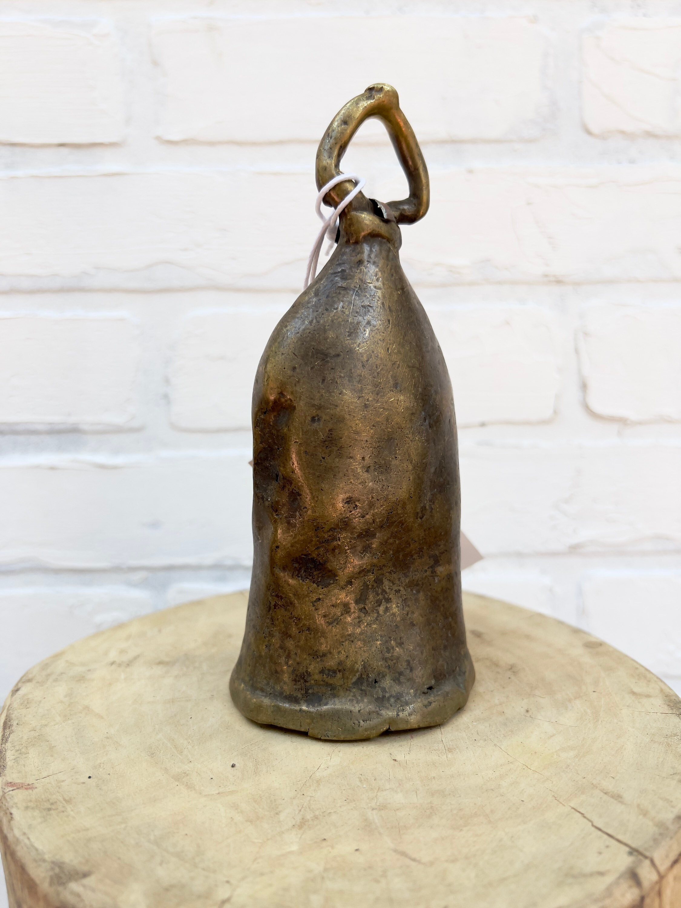 Vintage, Brass Cow Bell, Rustic African hand made brass bell, Home ...