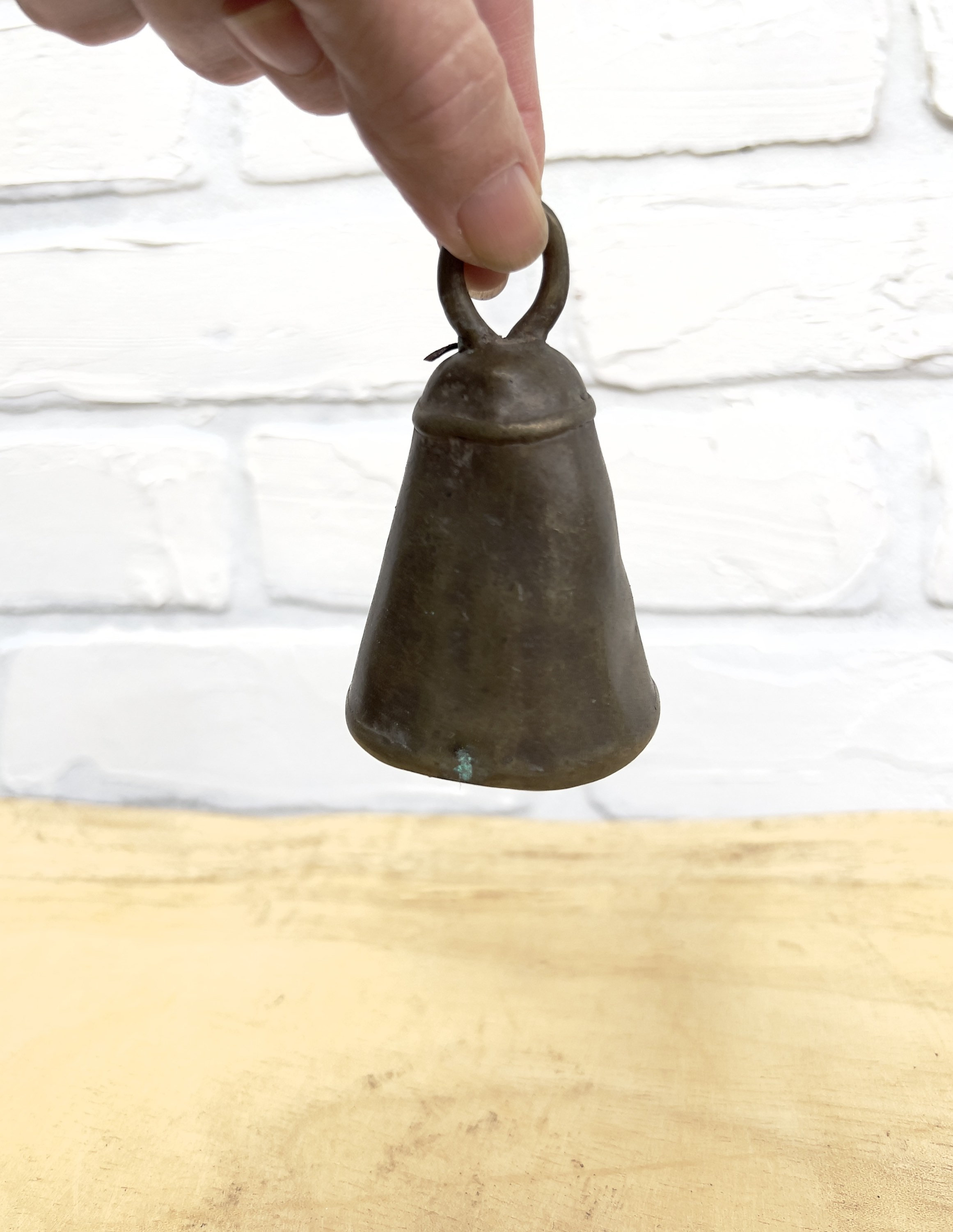 Vintage, Brass Cow Bell, Small Rustic African hand made brass bell ...