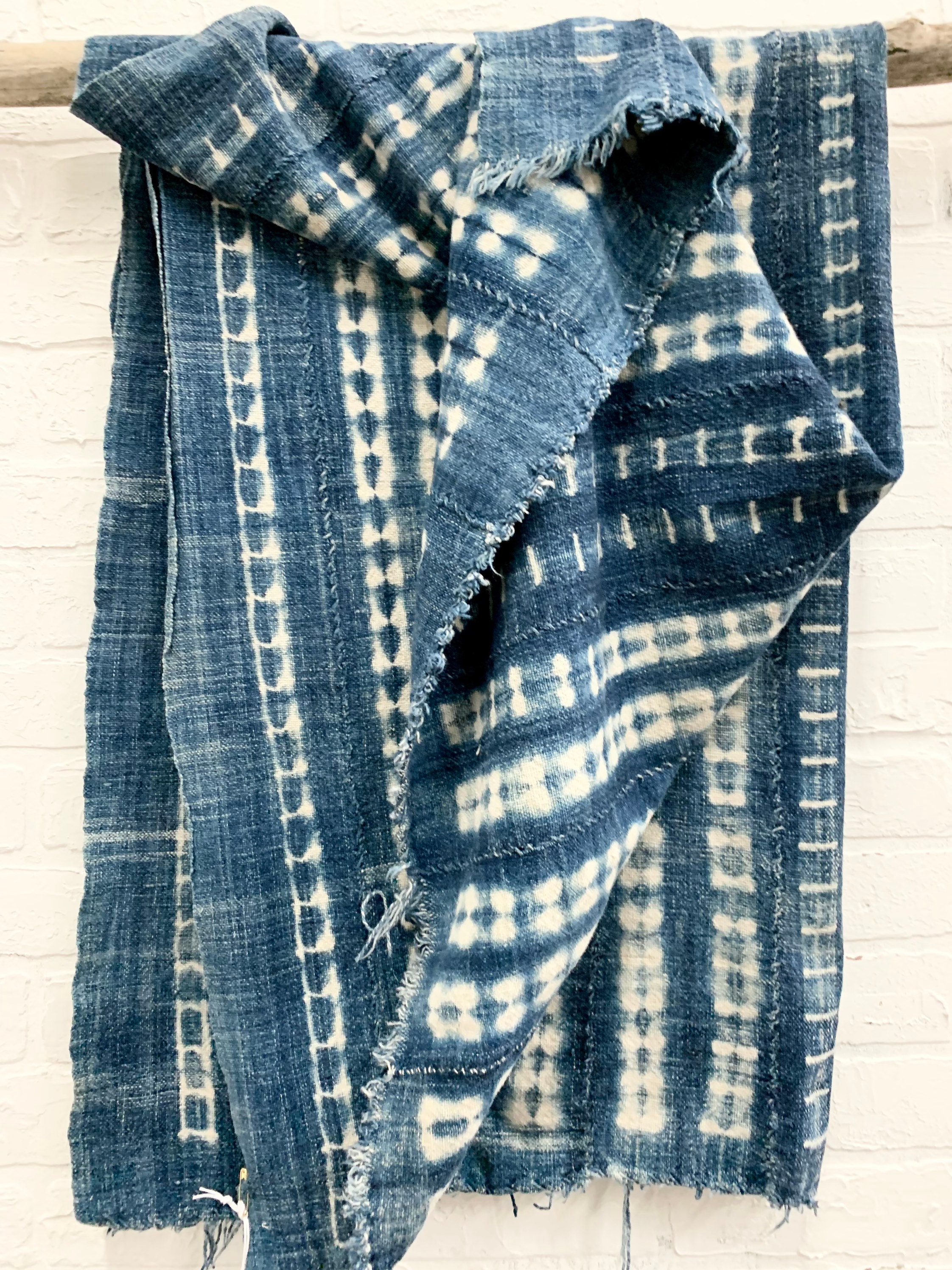 African indigo fabric, Vintage indigo mudcloth, African Mud Cloth ...