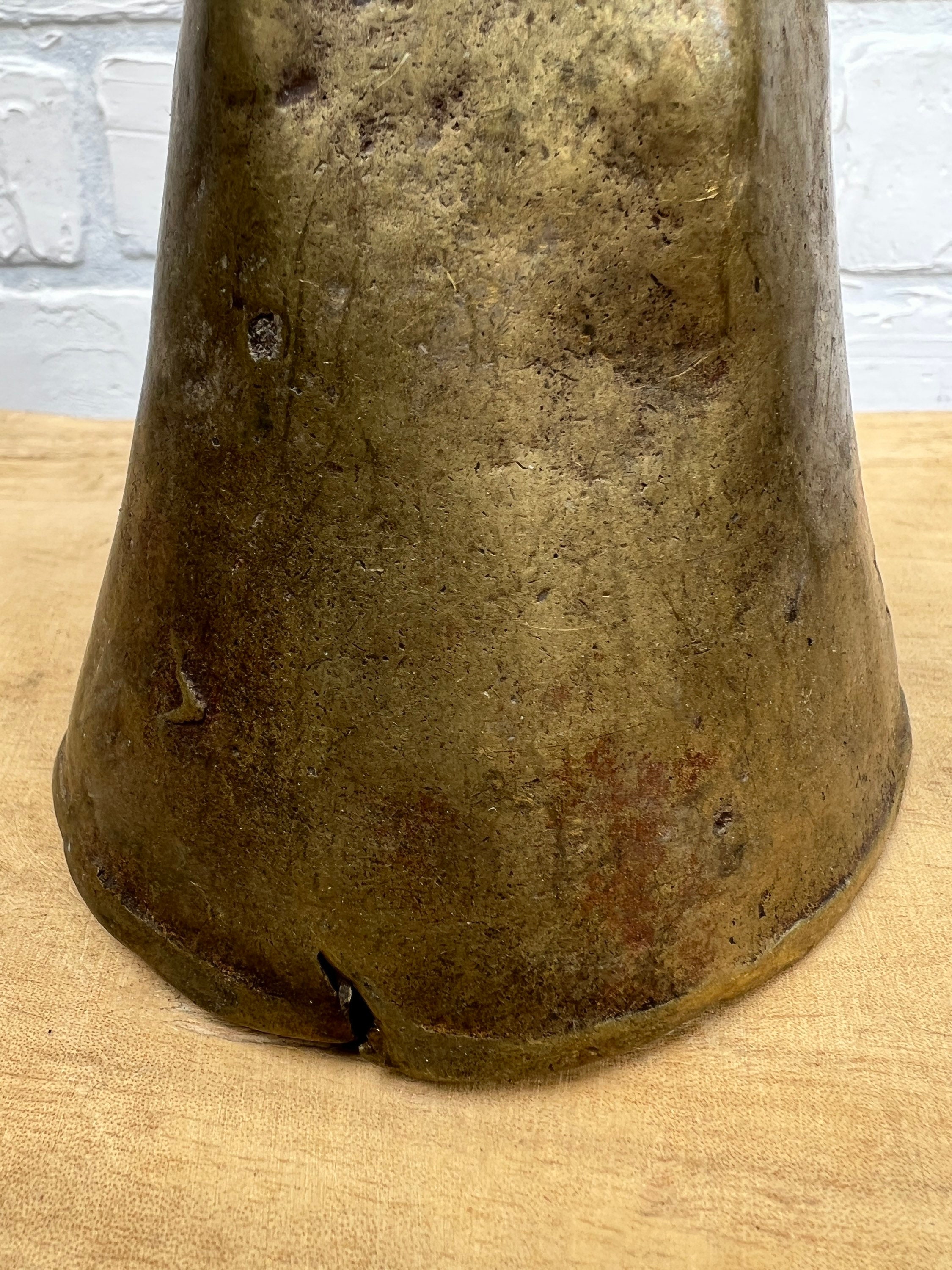 Vintage Bell, Brass Cow Bell, Rustic African hand made brass bell, Home ...