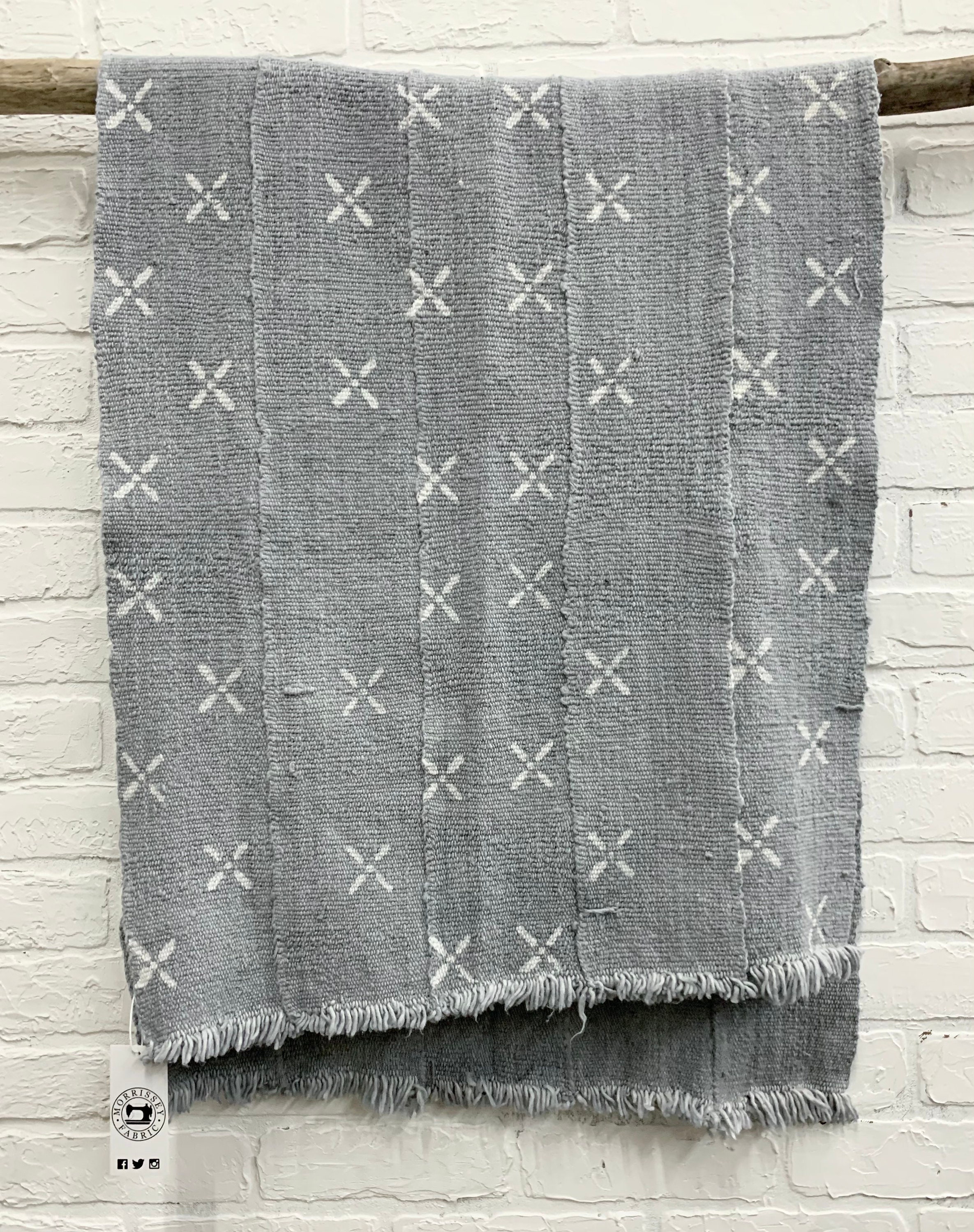 Mud Cloth fabric, Gray and white print mud cloth, African mudcloth ...