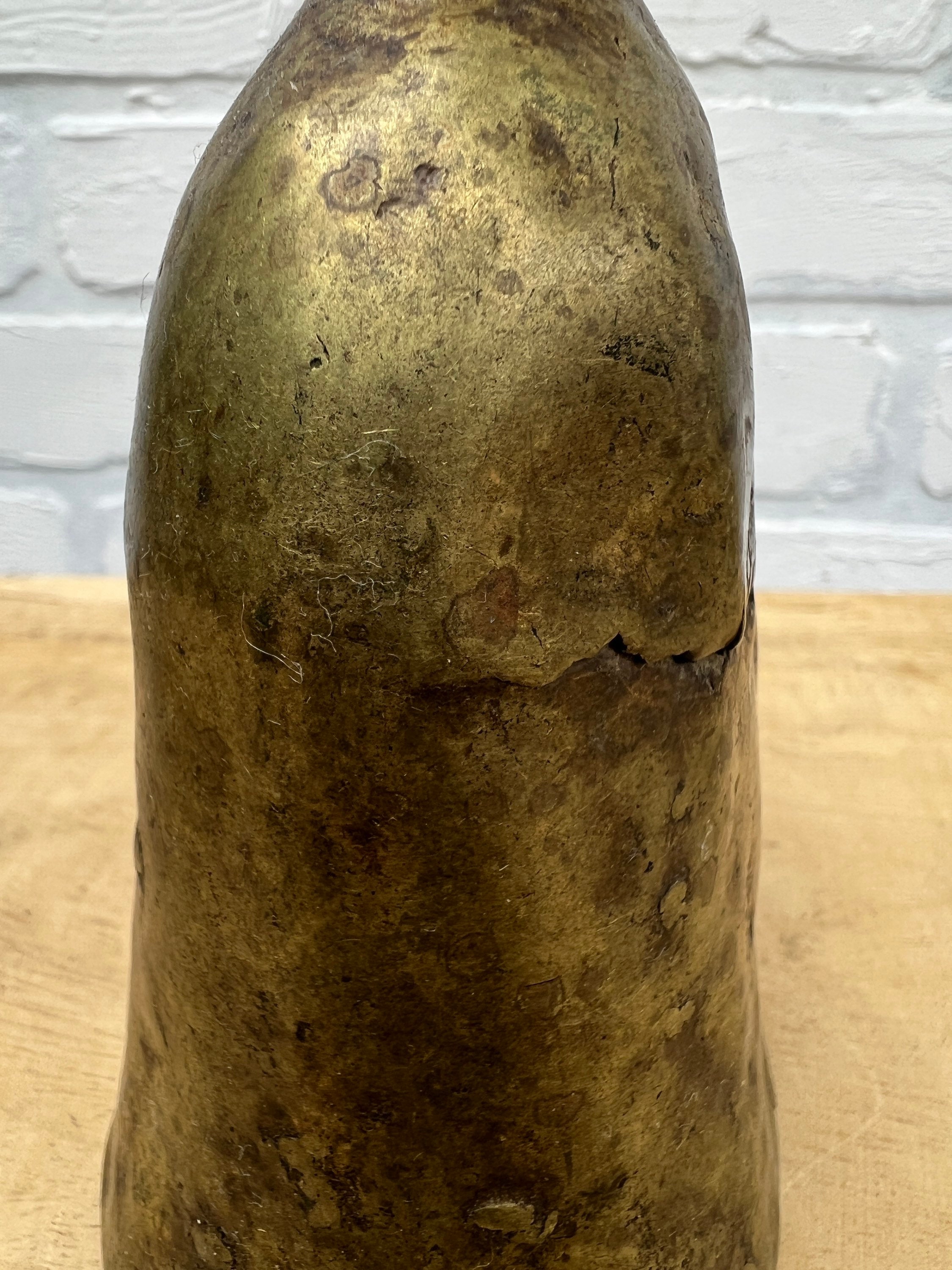 Vintage, Large Brass Cow Bell, African hand made brass bell, Home Decor ...