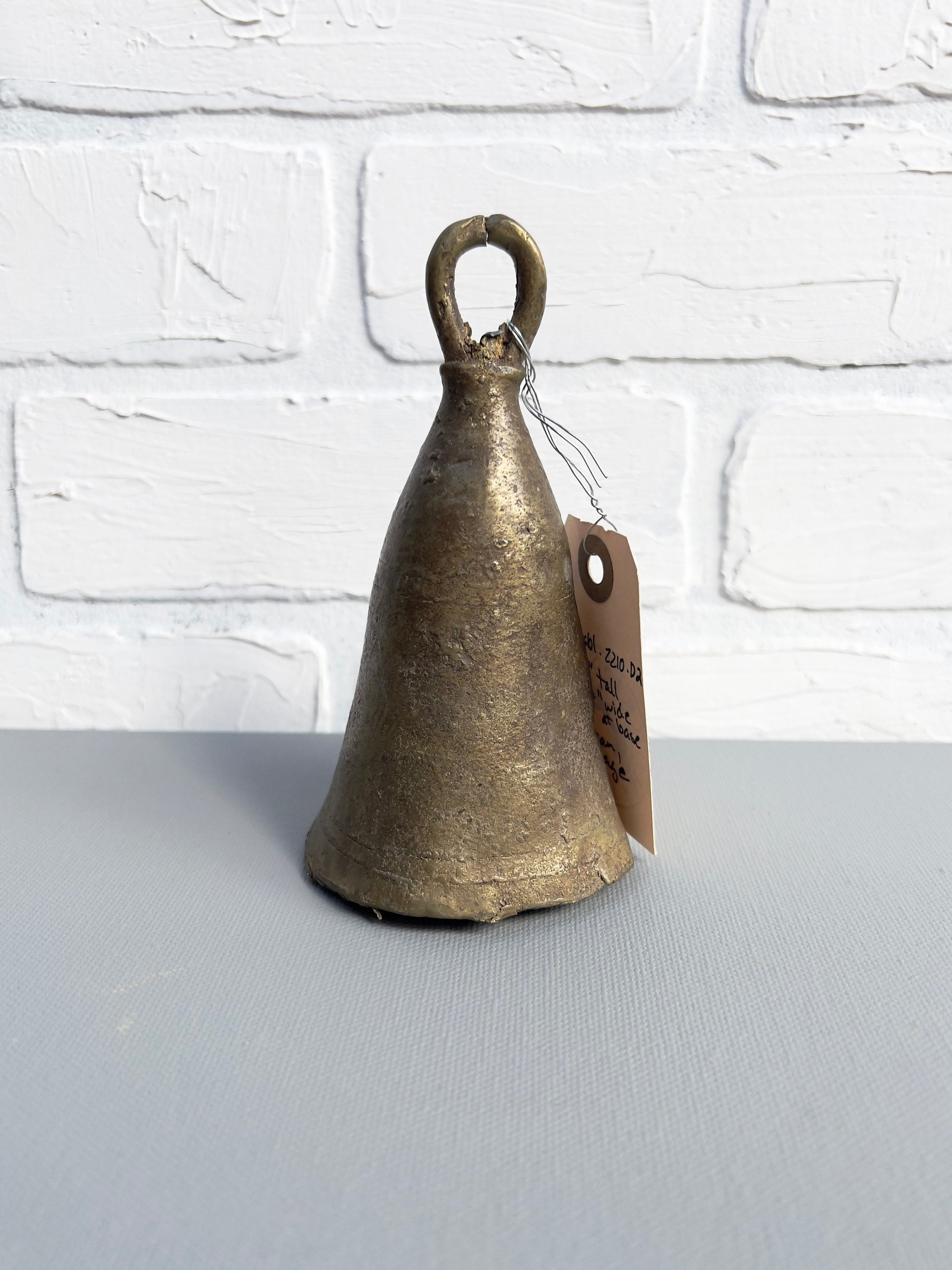 Vintage, Brass Cow Bell, Rustic African hand made brass bell, Home ...