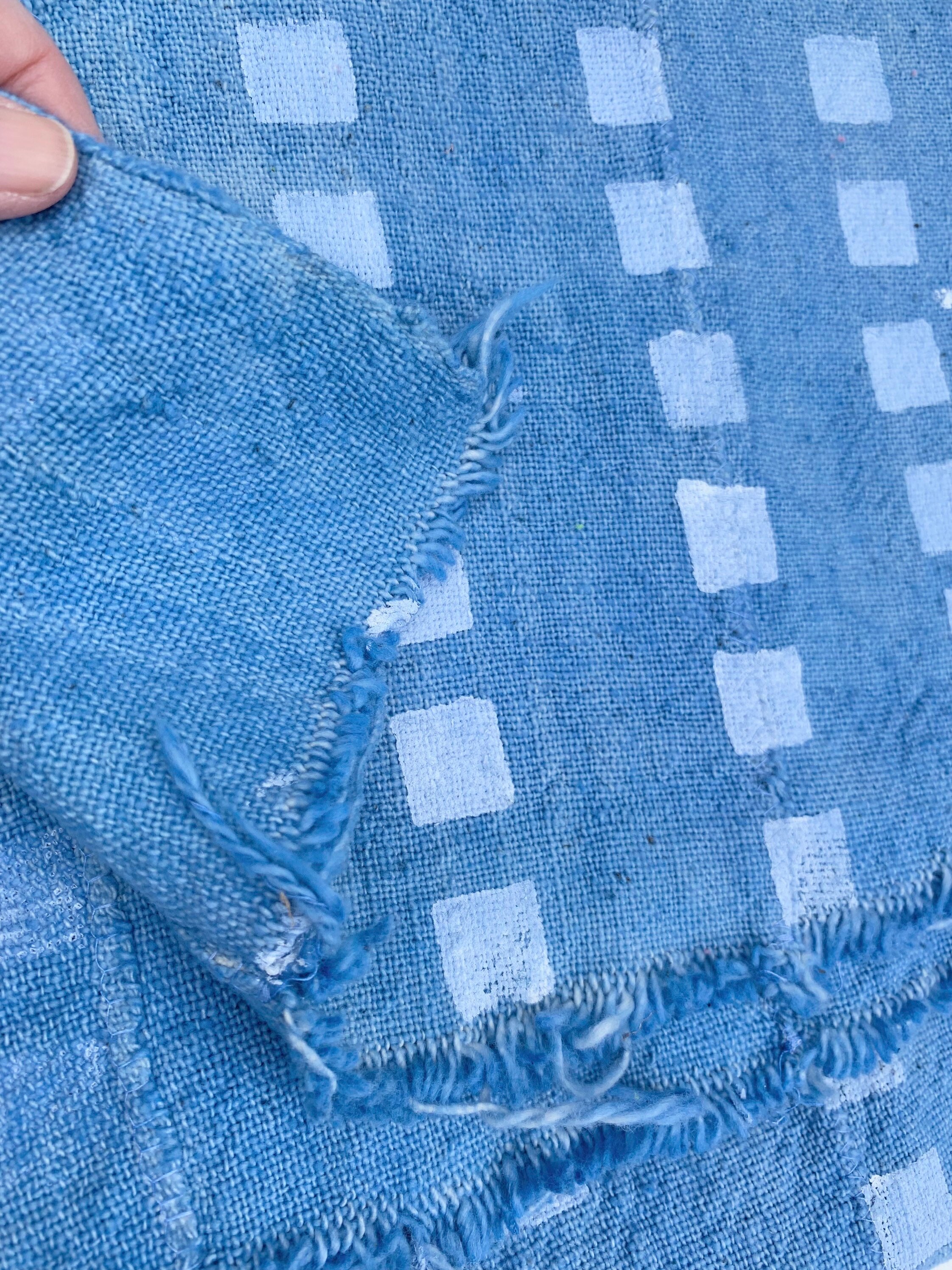 Mud Cloth Fabric, Blue Mud cloth throw, Authentic African mudcloth ...