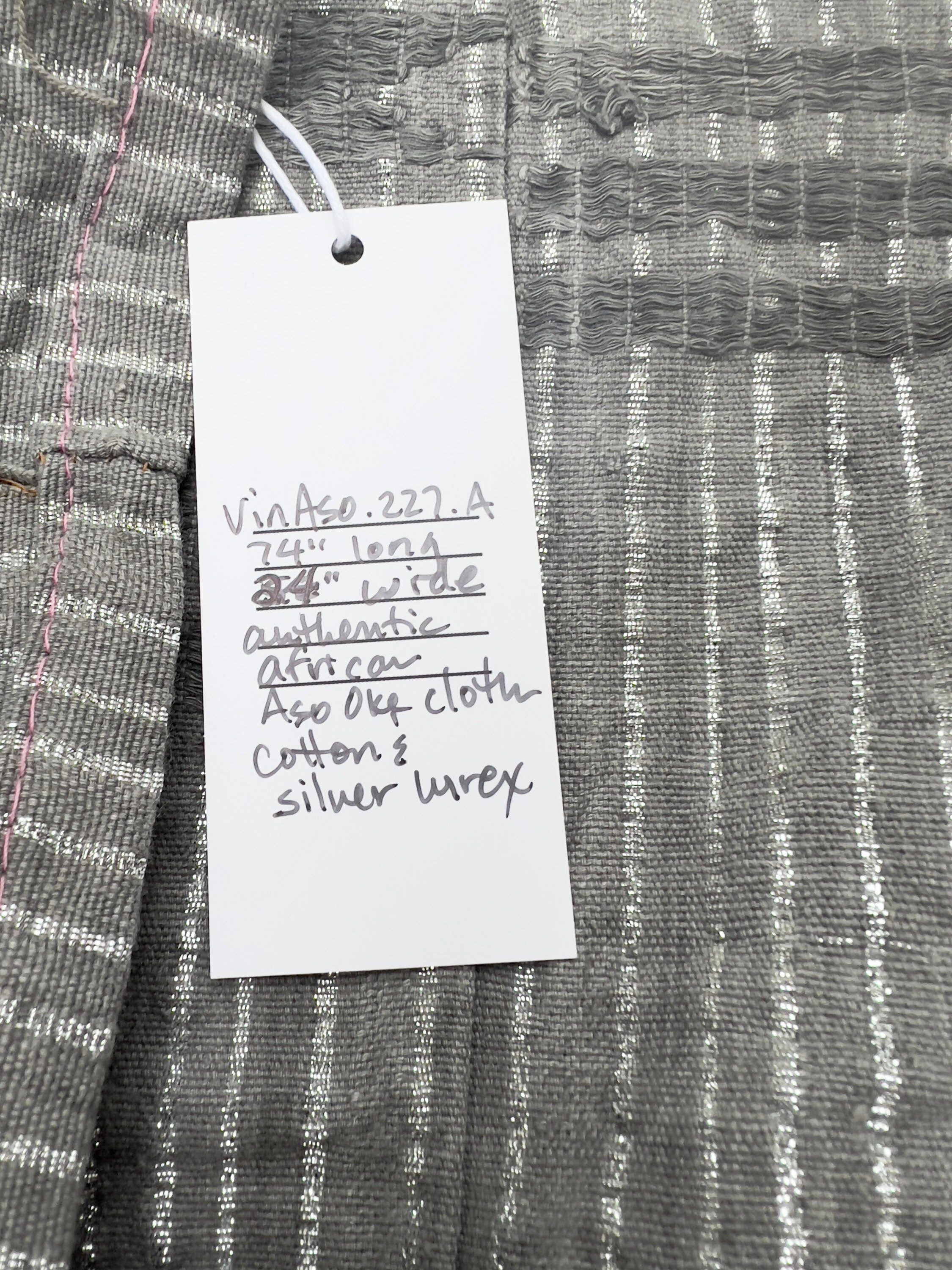 Vintage Mud Cloth African Fabric, Aso Oke, (Asoks) Yarn Dyed stripe ...