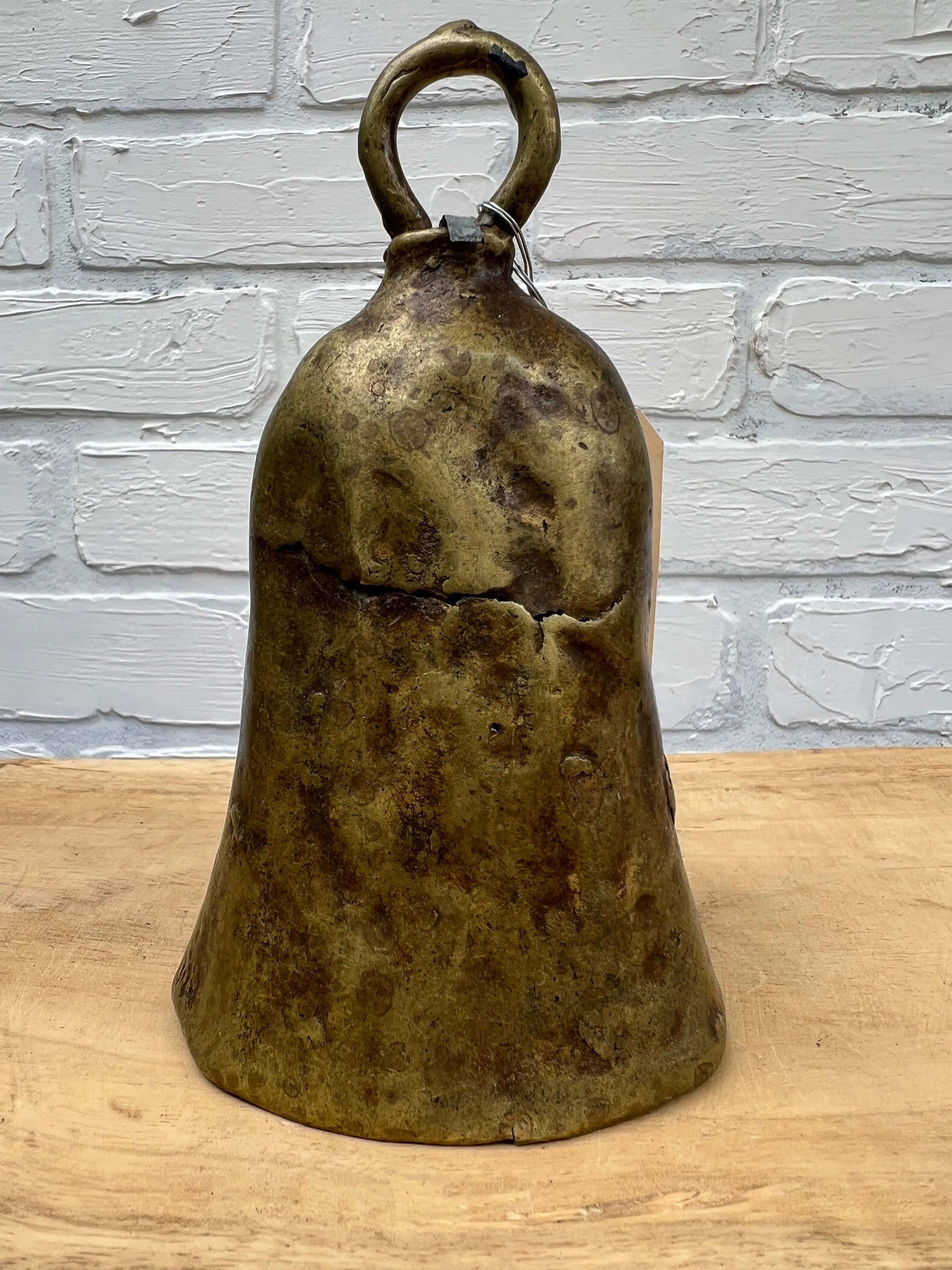 Vintage, Large Brass Cow Bell, African hand made brass bell, Home Decor ...