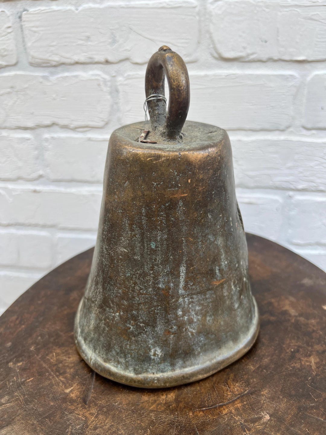 Vintage Large Brass Bell, Rustic African Hand Made Bell, Holiday Bells ...