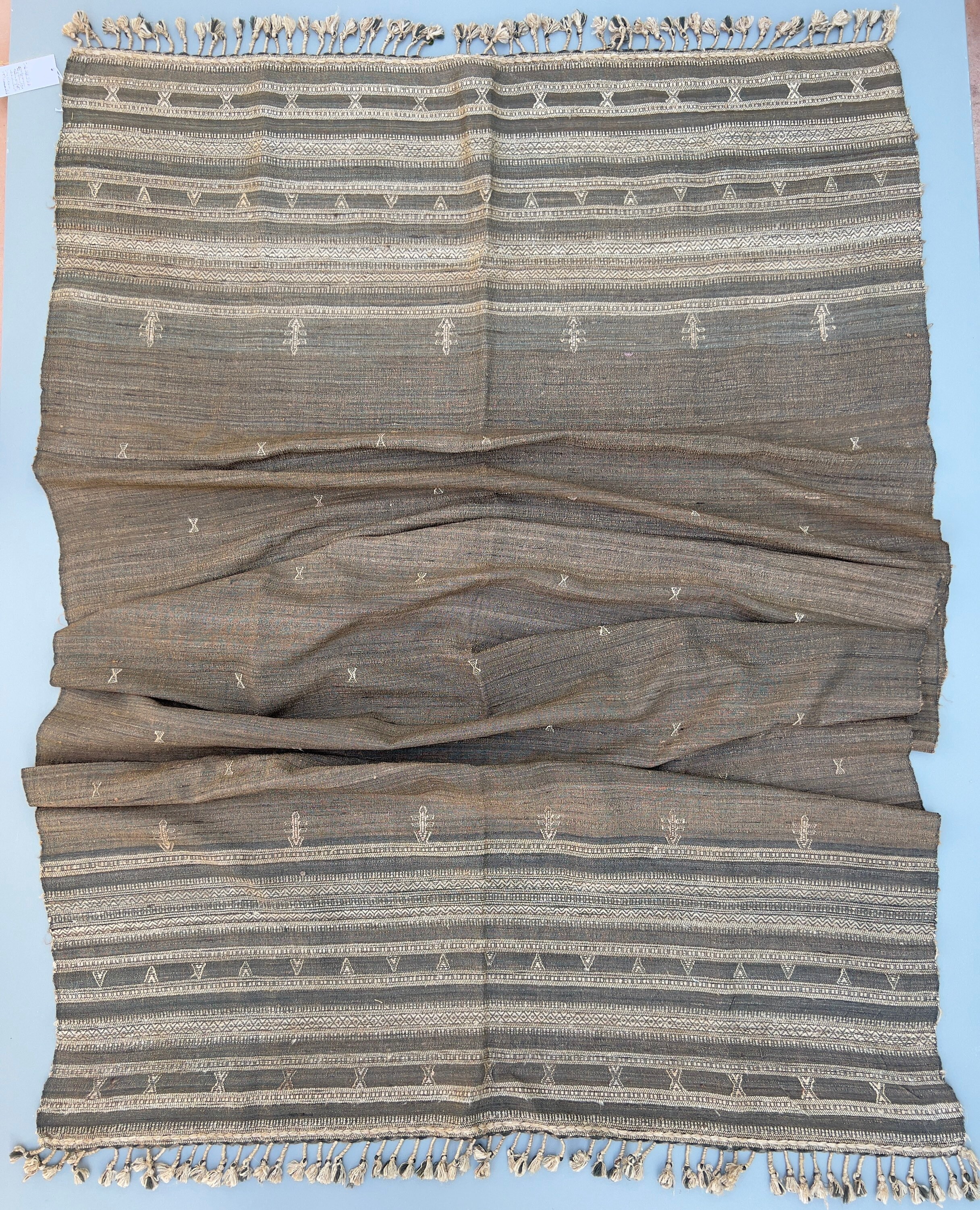 Vintage Silk Textile, Natural Fiber Accent Throw, Raw silk throw, with ...