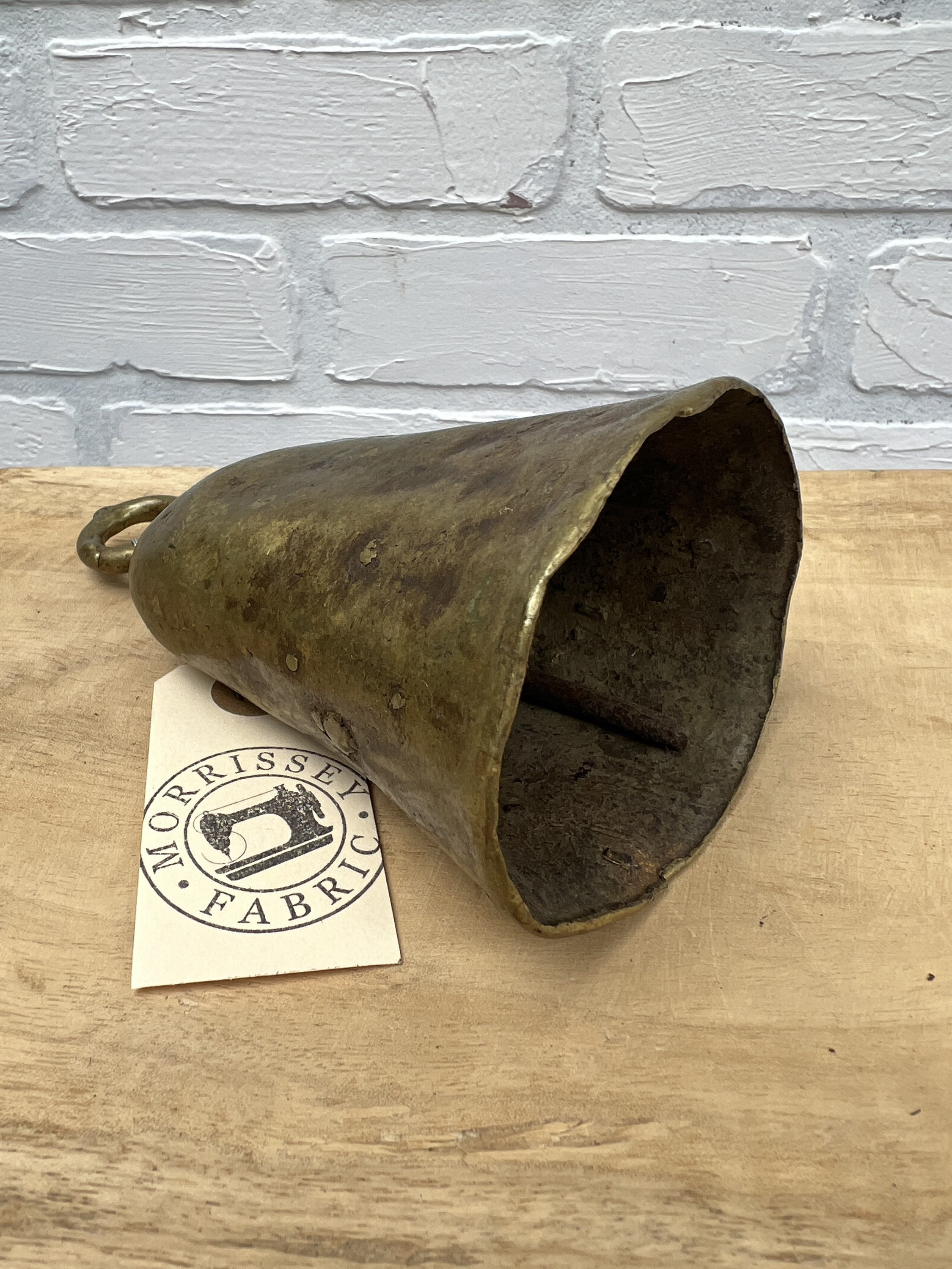 Vintage, Large Brass Cow Bell, African hand made brass bell, Home Decor ...