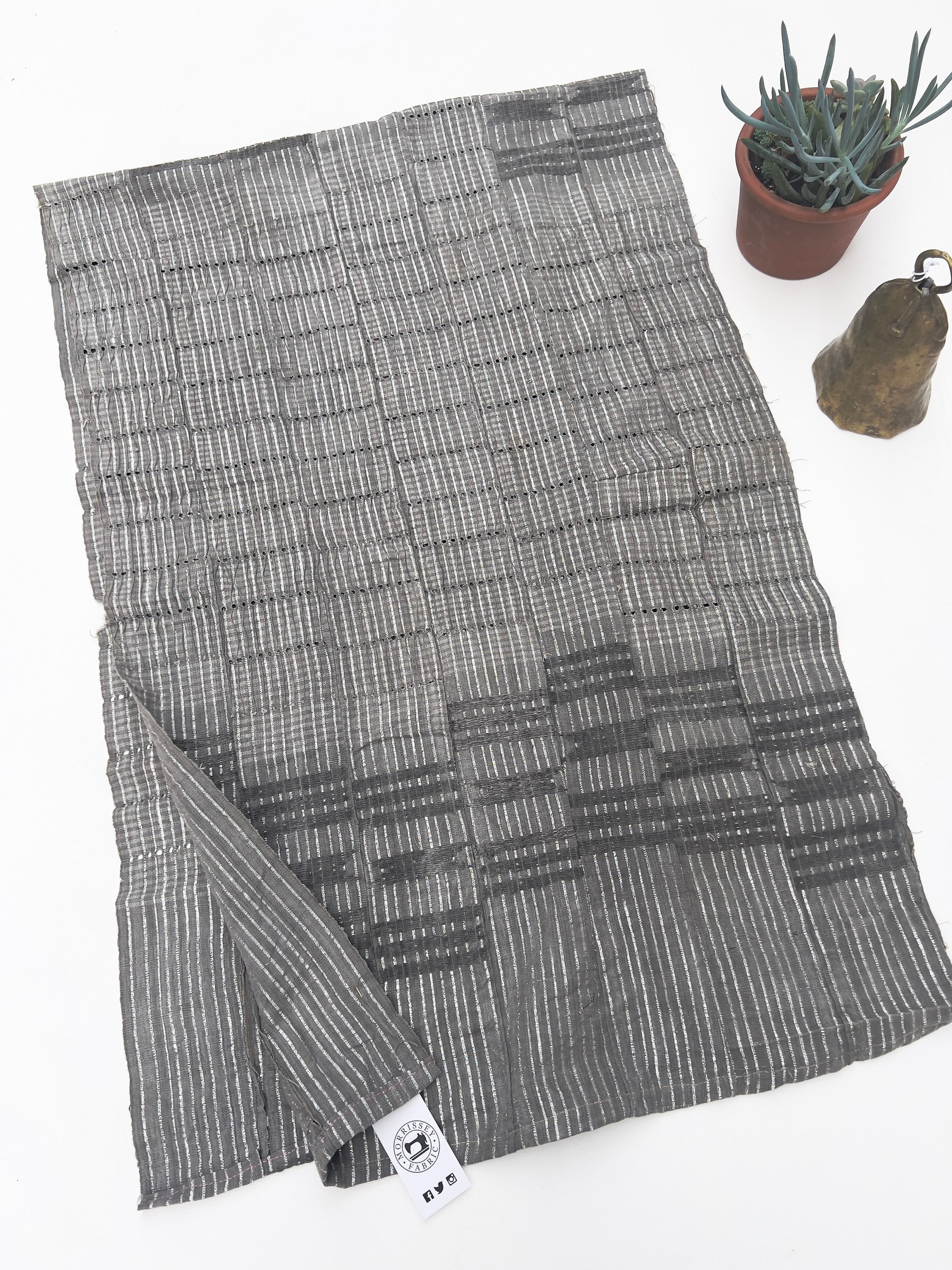 Vintage Mud Cloth African Fabric, Aso Oke, (Asoks) Yarn Dyed stripe ...