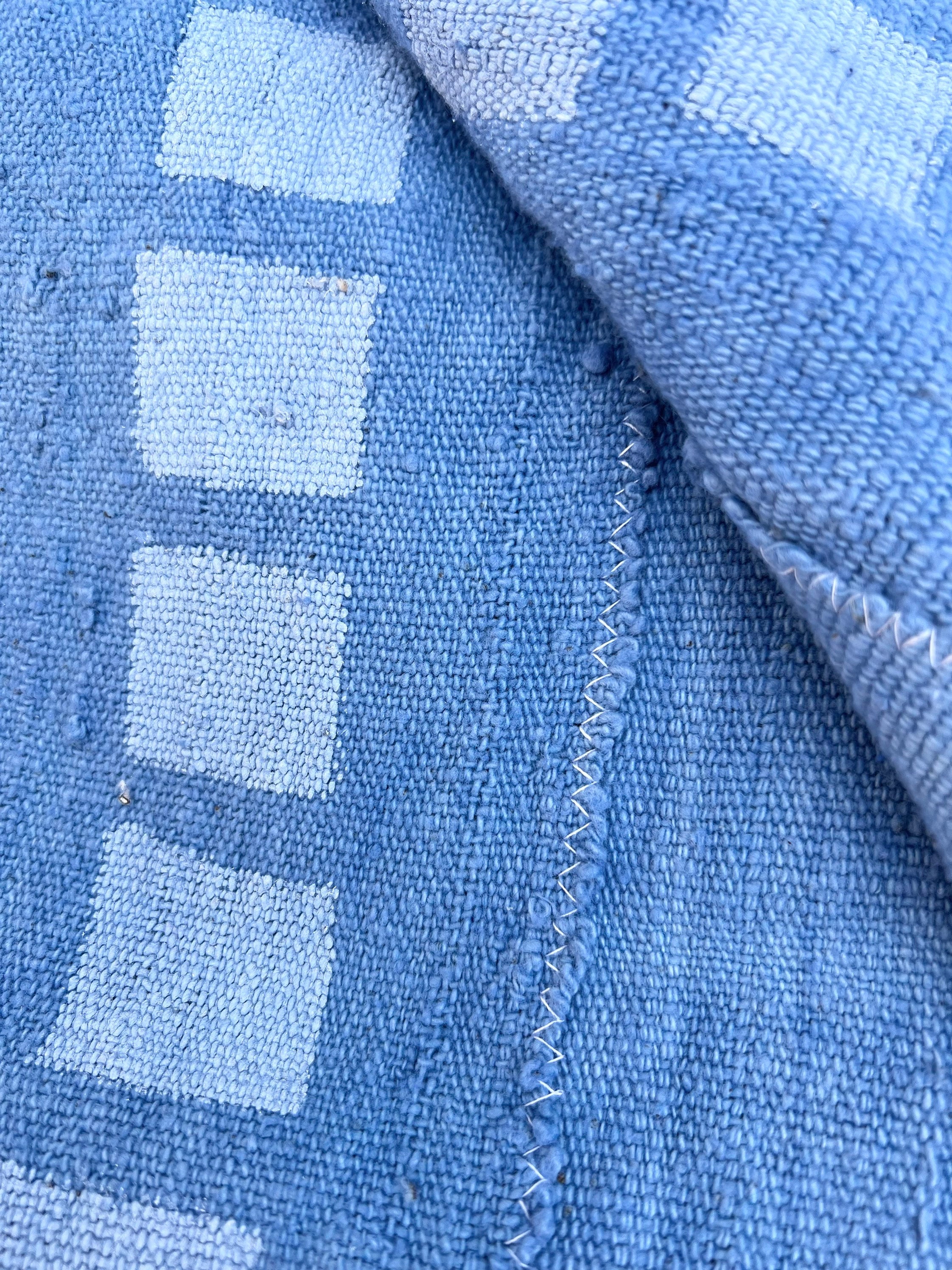 Mud Cloth Fabric, Blue Mud cloth throw, Authentic African mudcloth ...