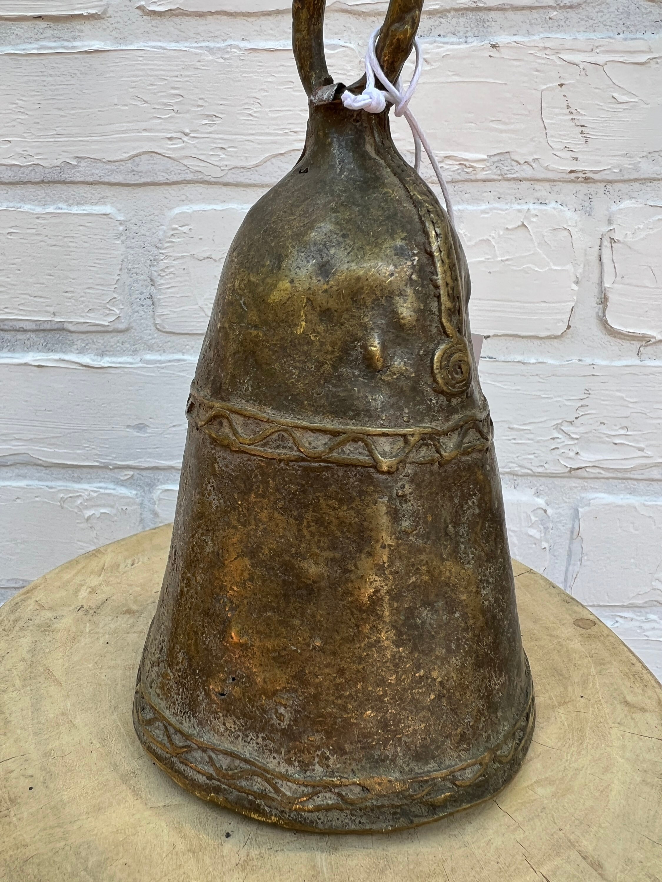 Vintage, Large Brass Cow Bell, African hand made brass bell, Home Decor ...