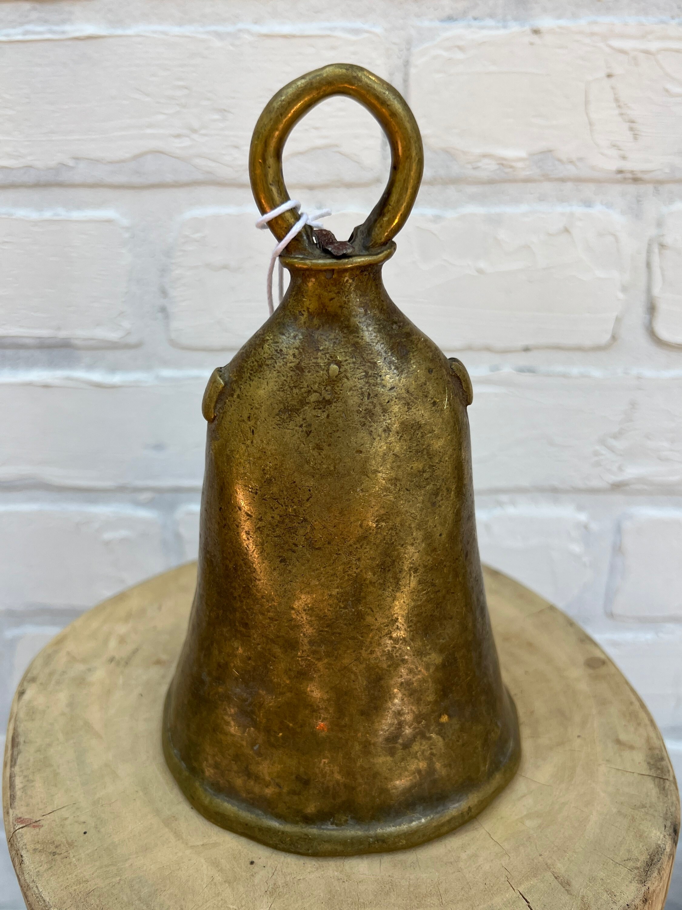 Vintage, Large Brass Cow Bell, African hand made brass bell, Farmhouse ...