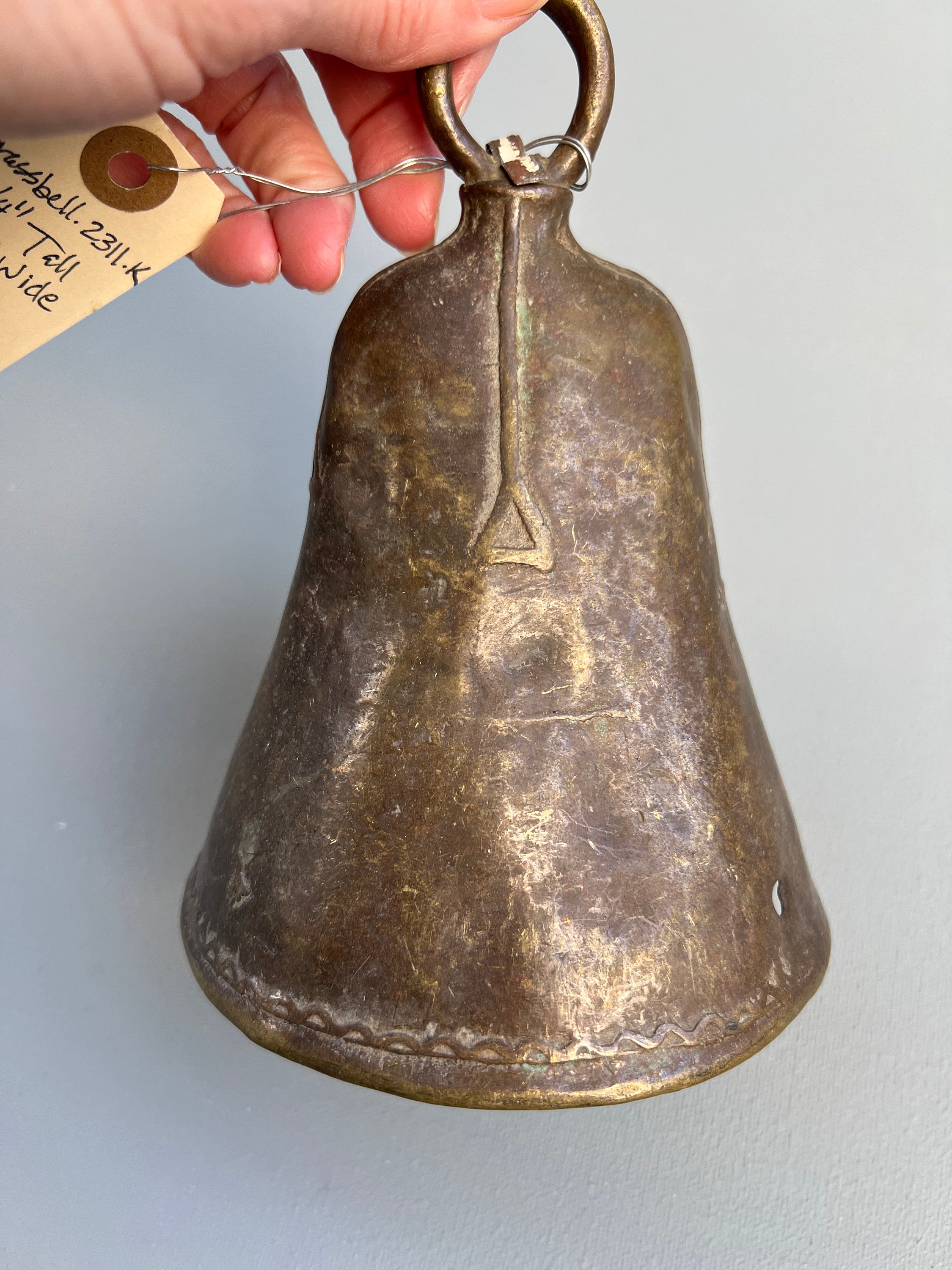 Antique Bronze Bell, Rustic African cow bell, Holiday Bells, vintage ...