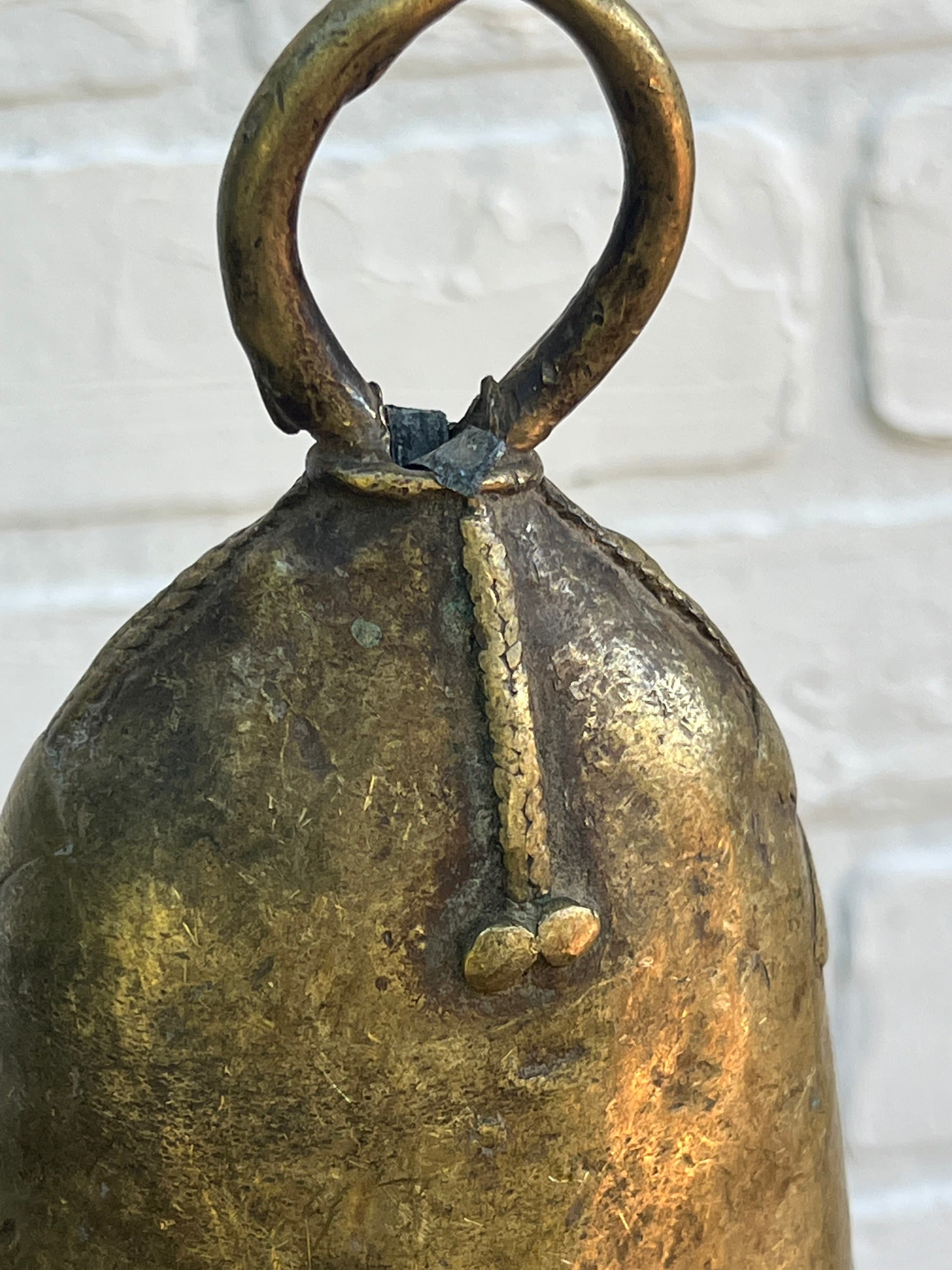 Vintage, Large Brass Cow Bell, African hand made brass bell, Home Decor ...