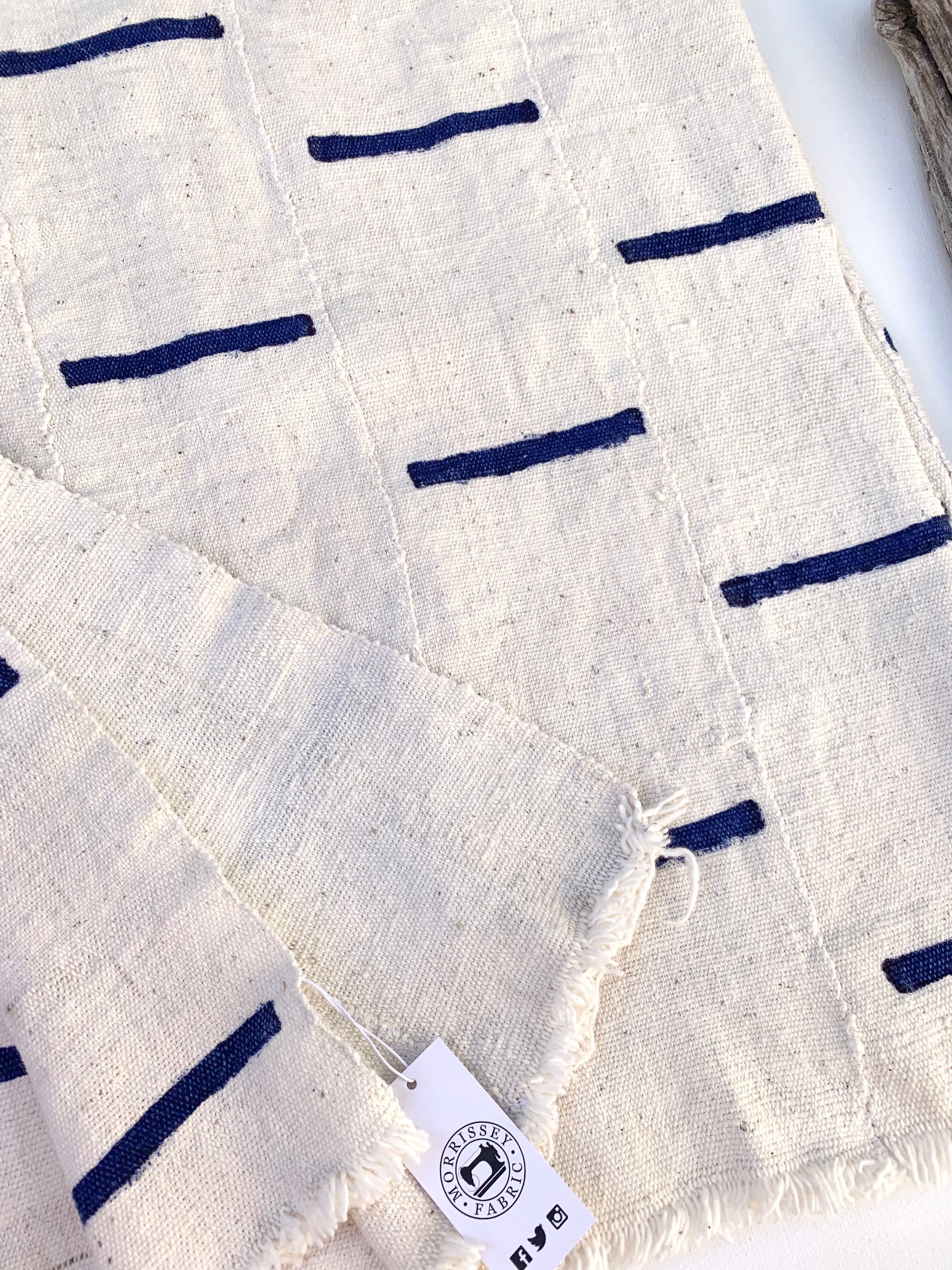 Mud Cloth Fabric, BLUE and white mudcloth Bogolan, Mud cloth pillow ...