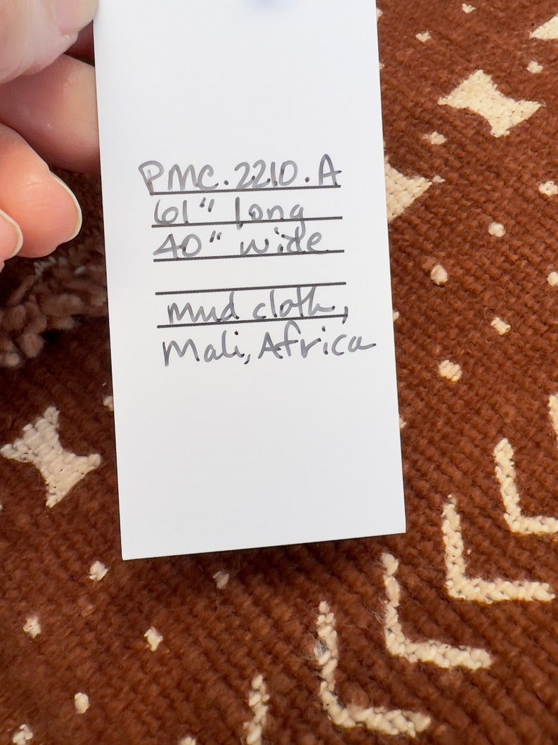 Mud Cloth Fabric From Mali Africa Dark Rust With Tribal - Etsy