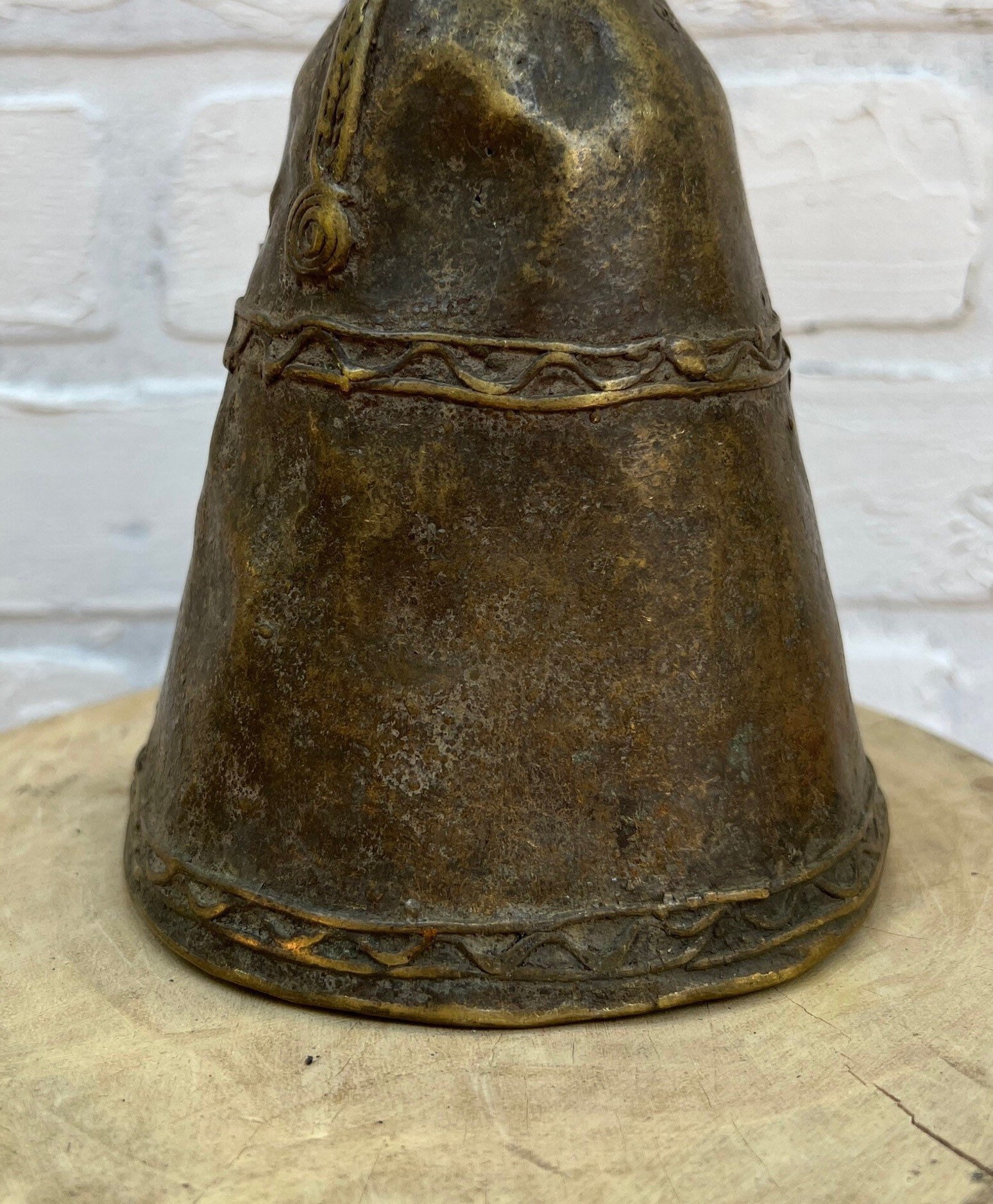 Vintage, Large Brass Cow Bell, African hand made brass bell, Home Decor ...