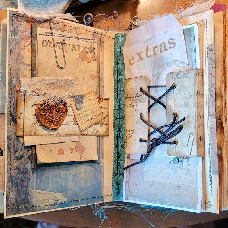 ENGLISH ILLUSTRATION JOURNAL 100 Coffee-dyed Journaling Pages, 5 Sigs/4 ...