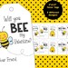 Bee Valentine, DIY Valentine, Printable Valentine, Valentine Gift Label ...
