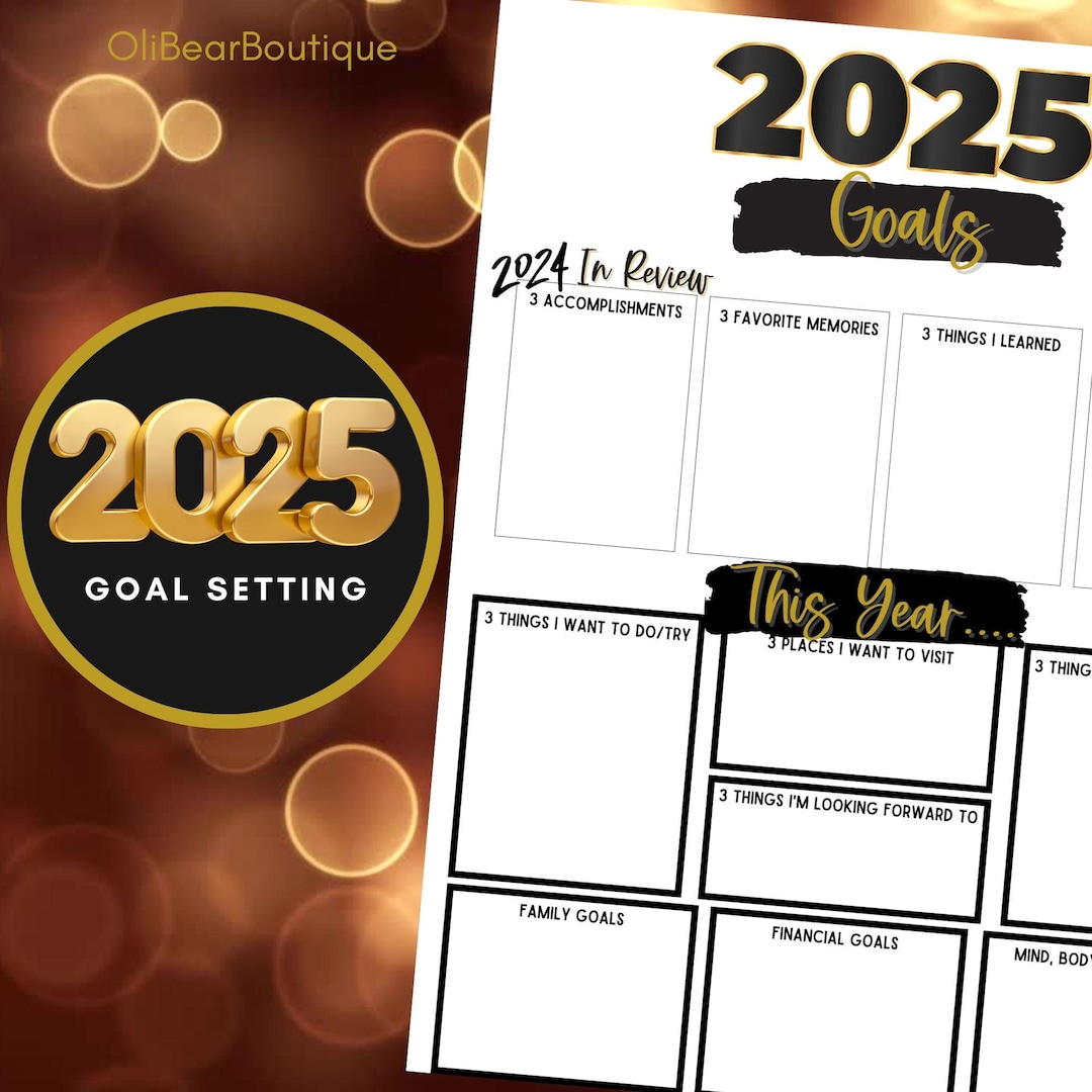 2025 Goals, New Years Resolutions, New Year Goals, Goal Planner, 2024 ...