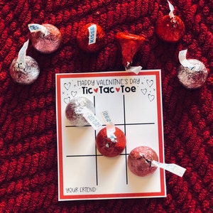 Tic Tac Toe Valentine, DIY Valentine, Printable Valentine, Class ...