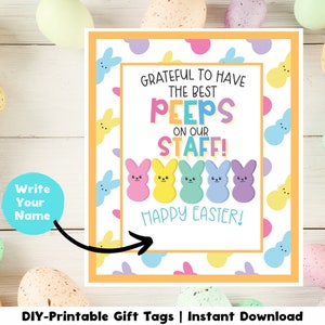 Easter Tag, Printable Treat Tag, Easter Peeps Tag, Treats for My Peeps ...