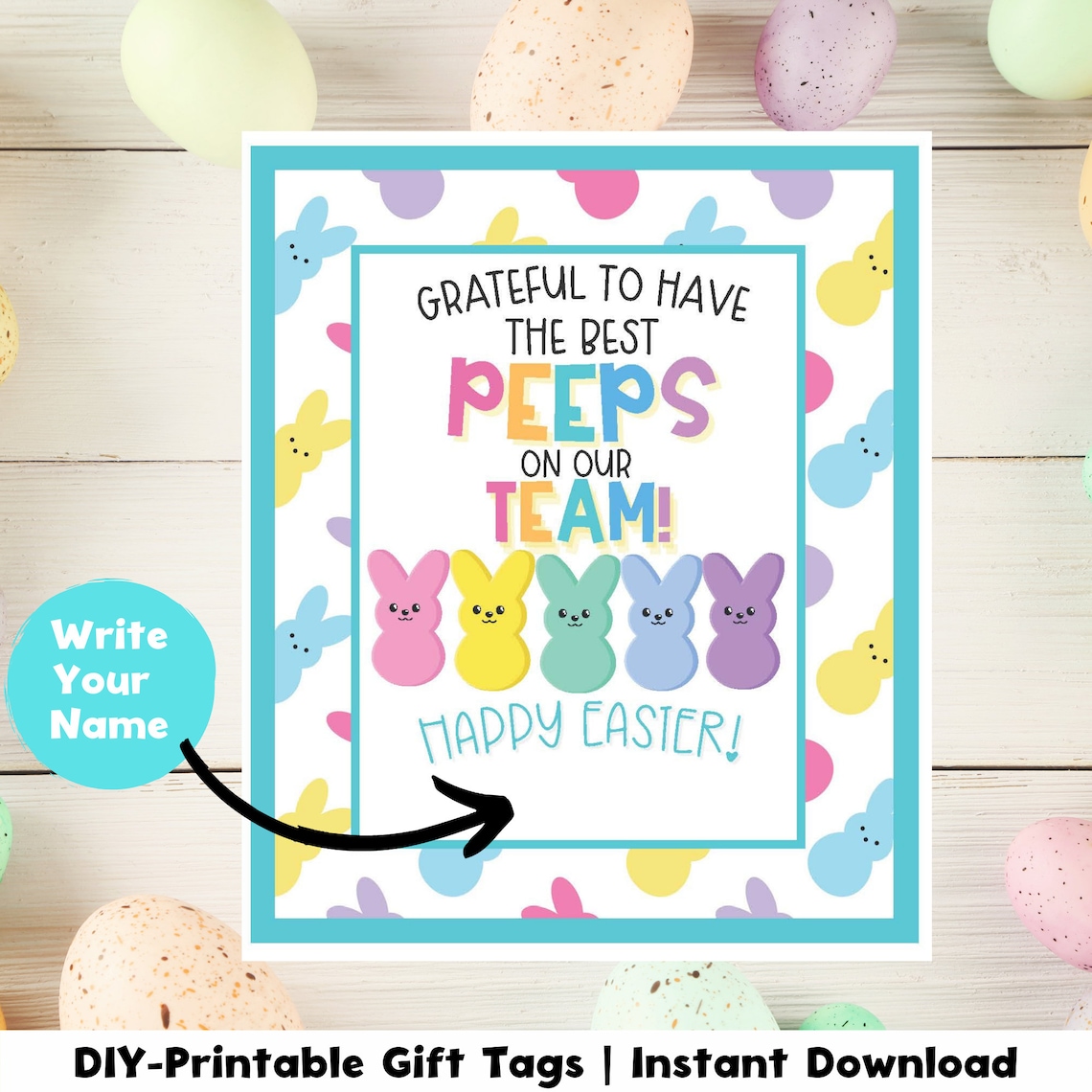 Easter Peeps Gift Tag, Team Appreciation (digital Download) - Etsy