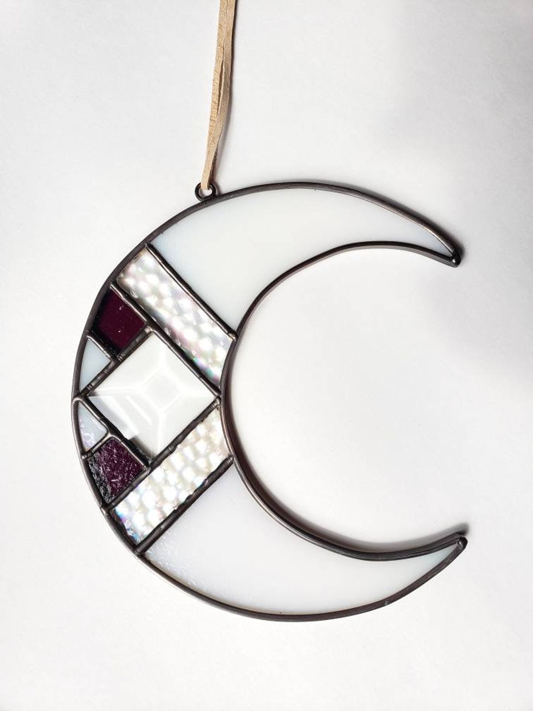 Crescent Moon With Beveled Glass - Etsy