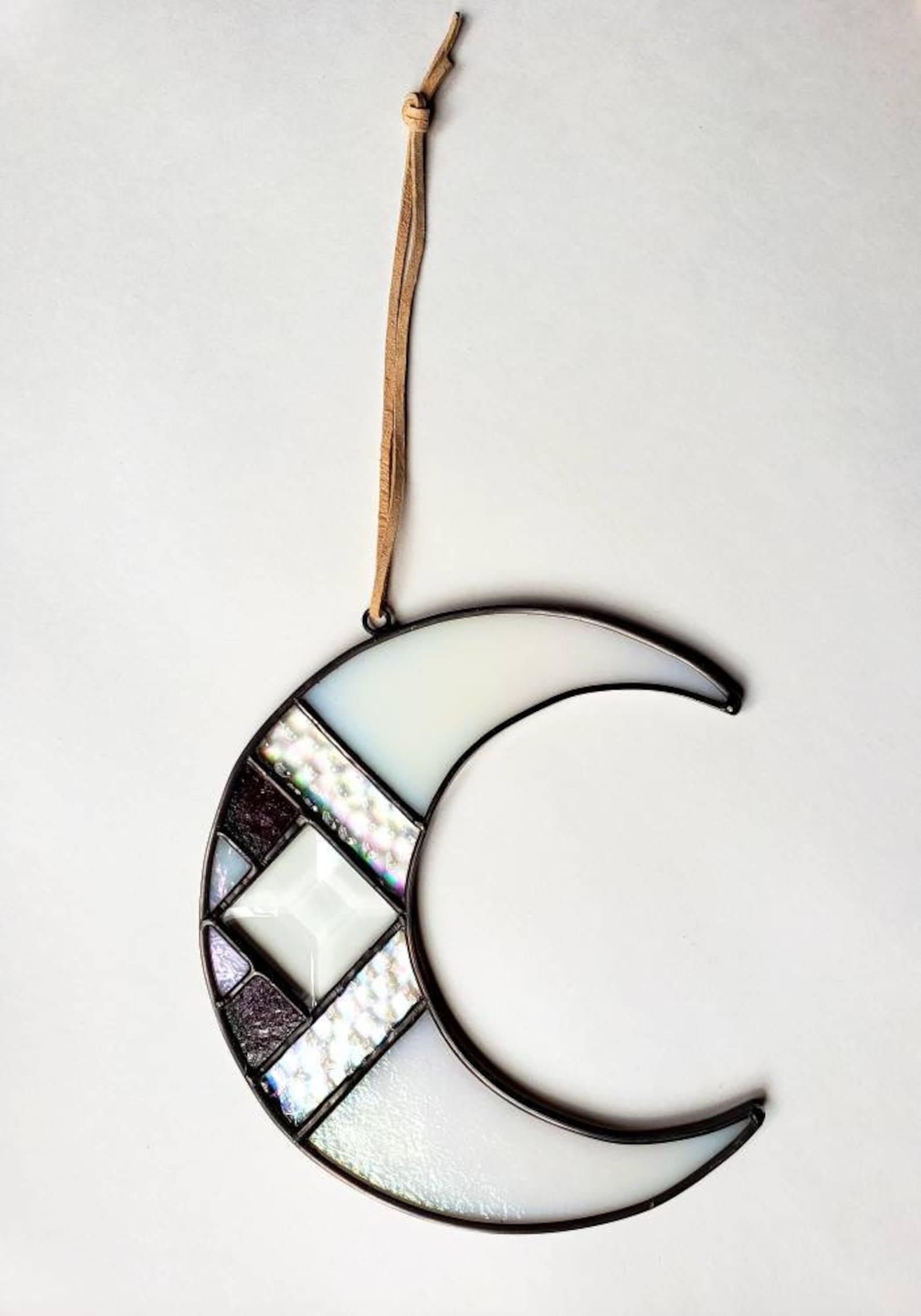 Crescent Moon With Beveled Glass - Etsy