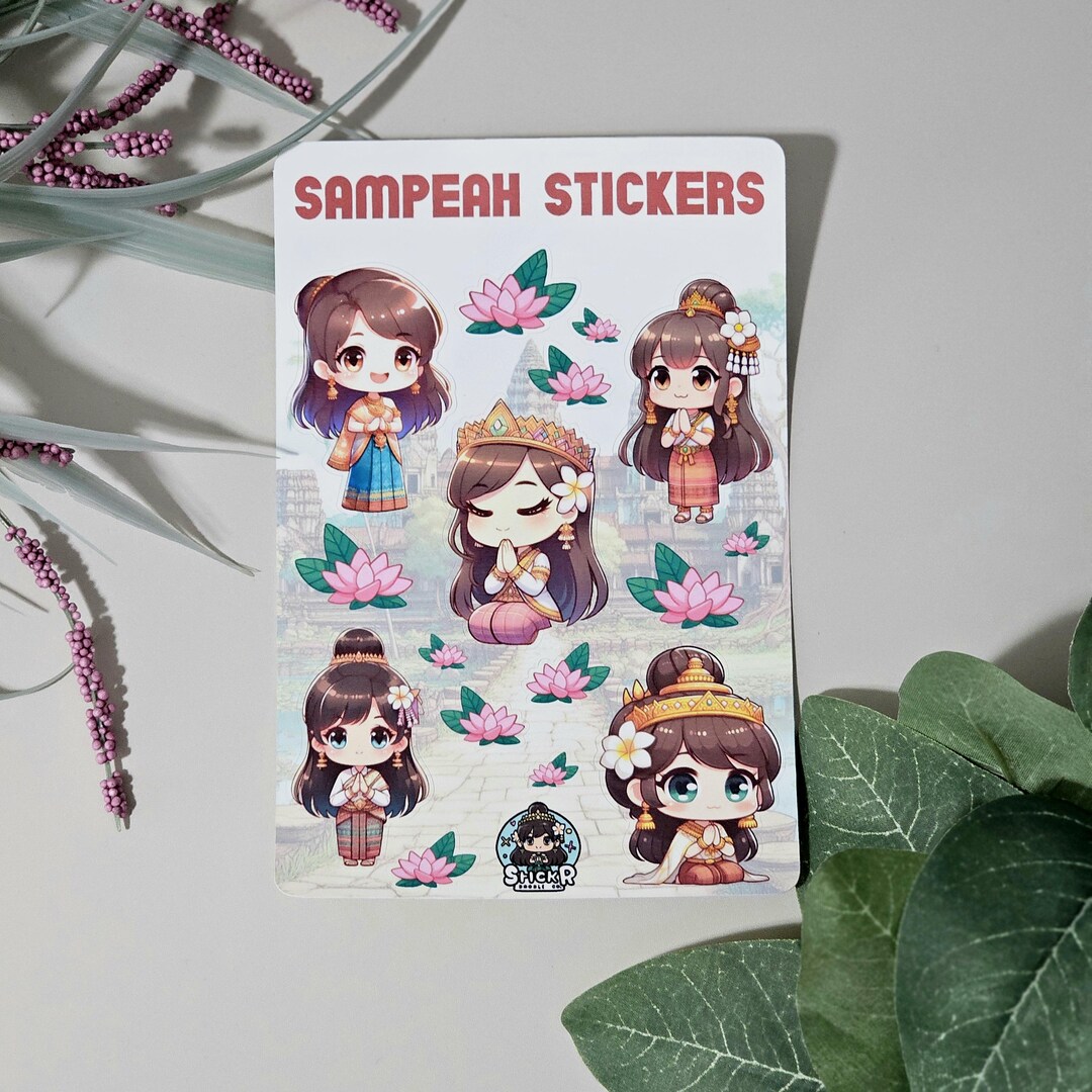 Khmer Sticker Sheets, Khmer Sticker, Multiple Designed Decorative ...