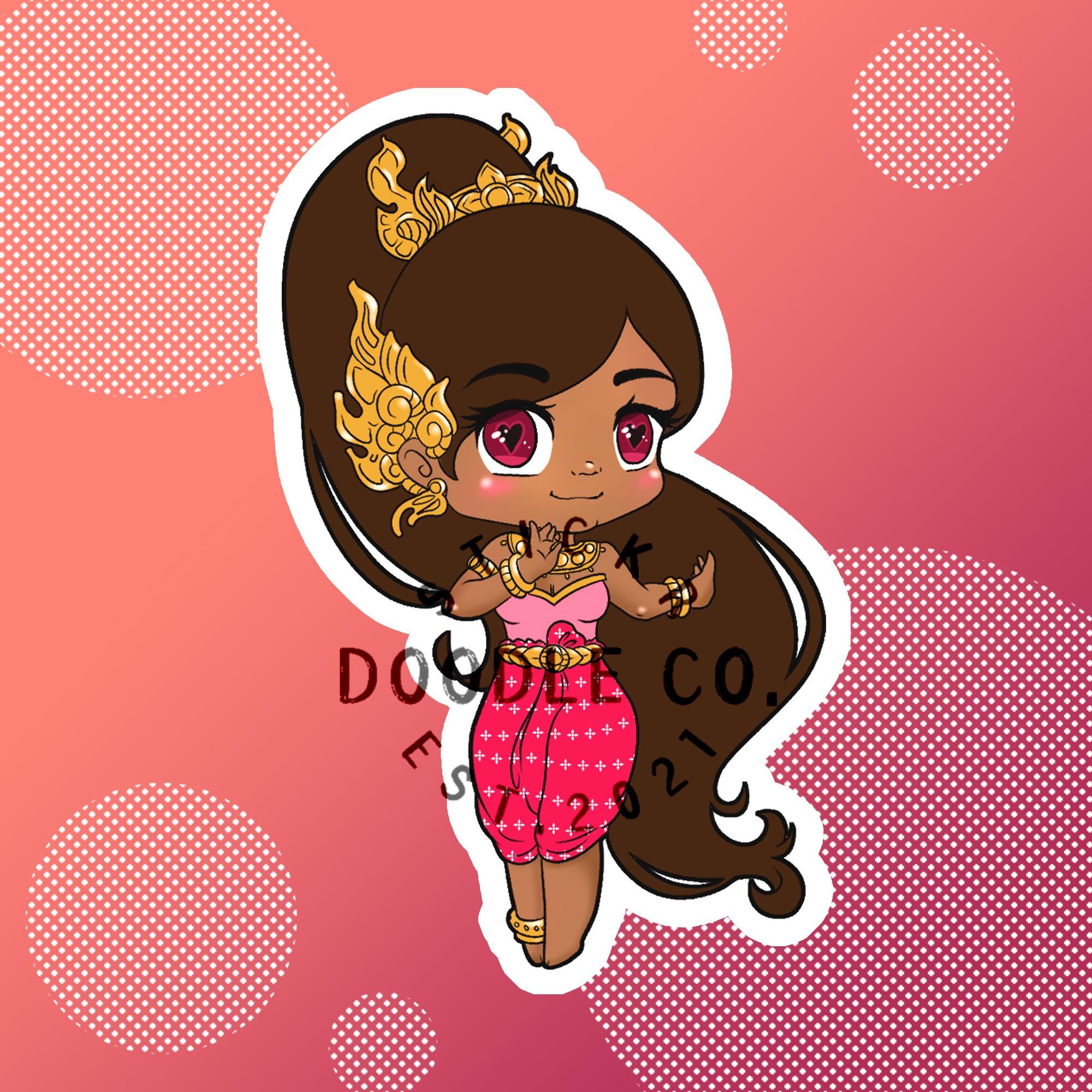 Khmer Apsara, Khmer Sticker, Multiple Designed Decorative Stickers - Etsy