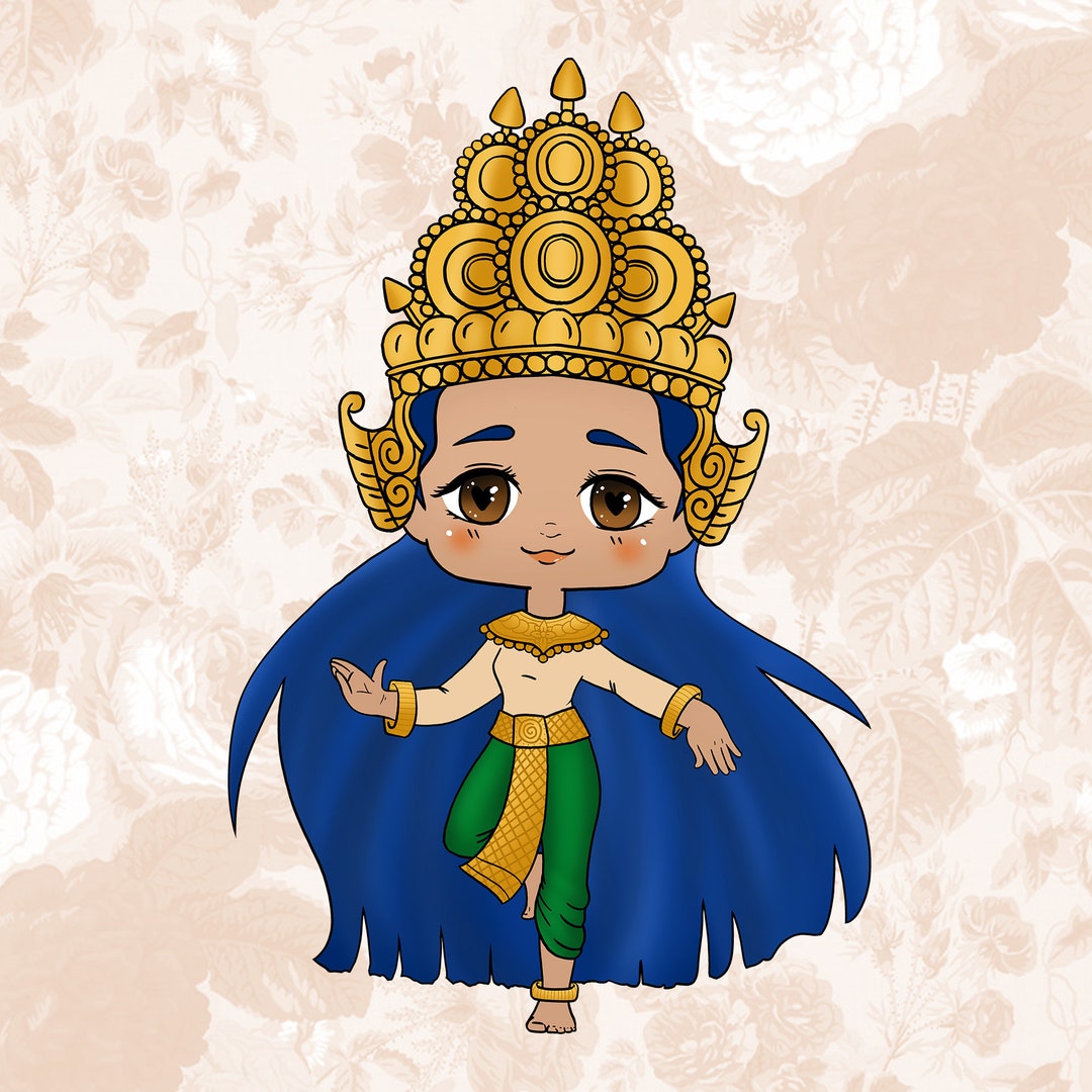 Khmer Apsara Sticker, Khmer Theavy, Khmer Sticker, Decorative Stickers ...