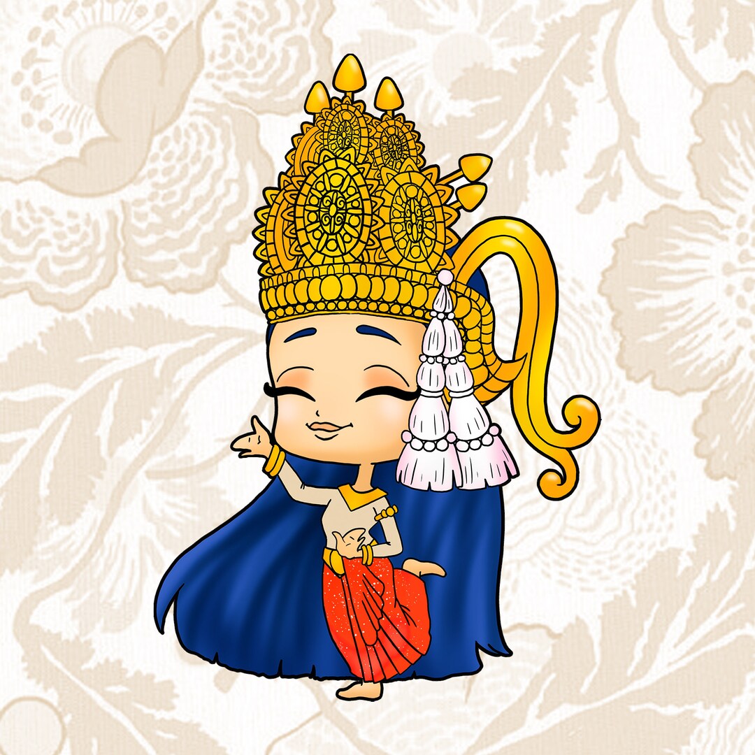 Khmer Apsara, Khmer Stickers, Cambodian - Etsy