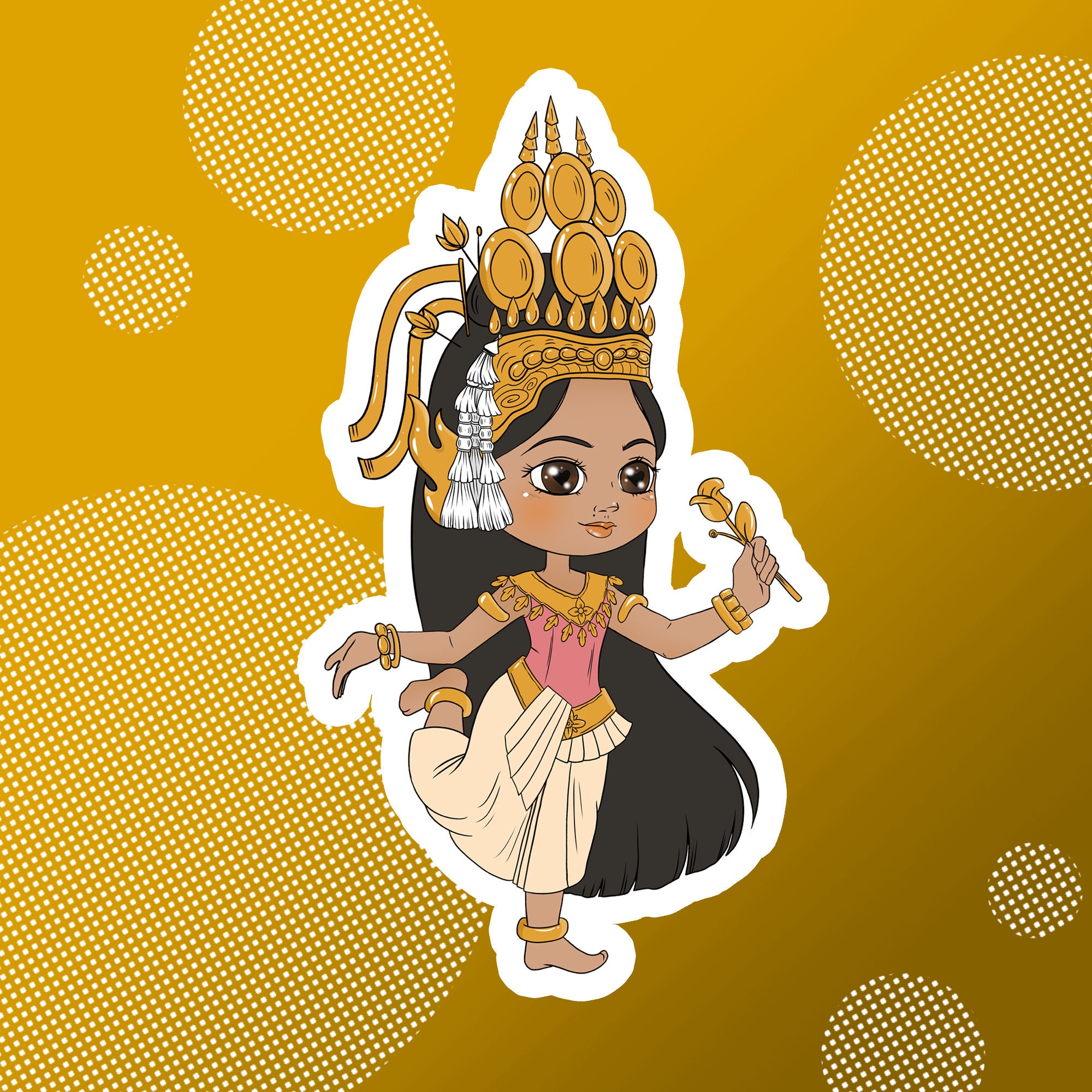 Khmer Sticker, Khmer Apsara, Multiple Designed Decorative Stickers - Etsy