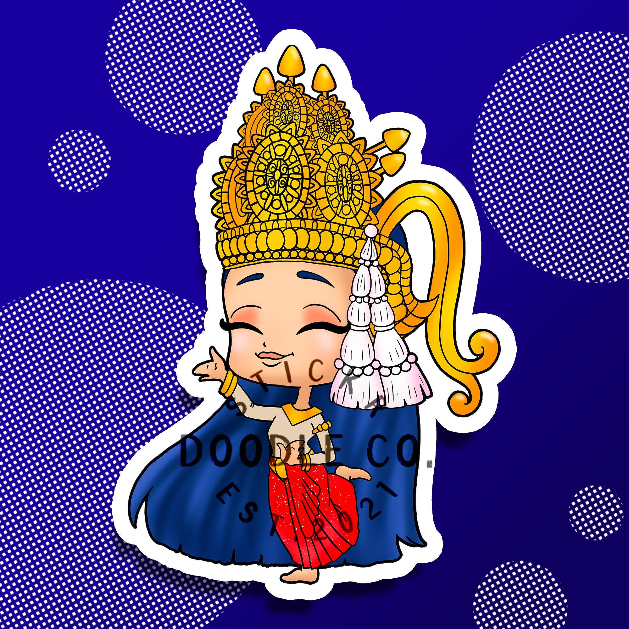 Khmer Apsara, Khmer Sticker, Multiple Designed Decorative Stickers - Etsy