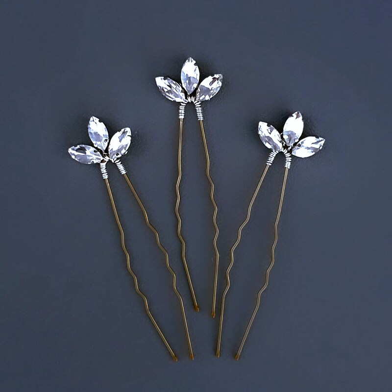 Crystal Hair Pins - Etsy