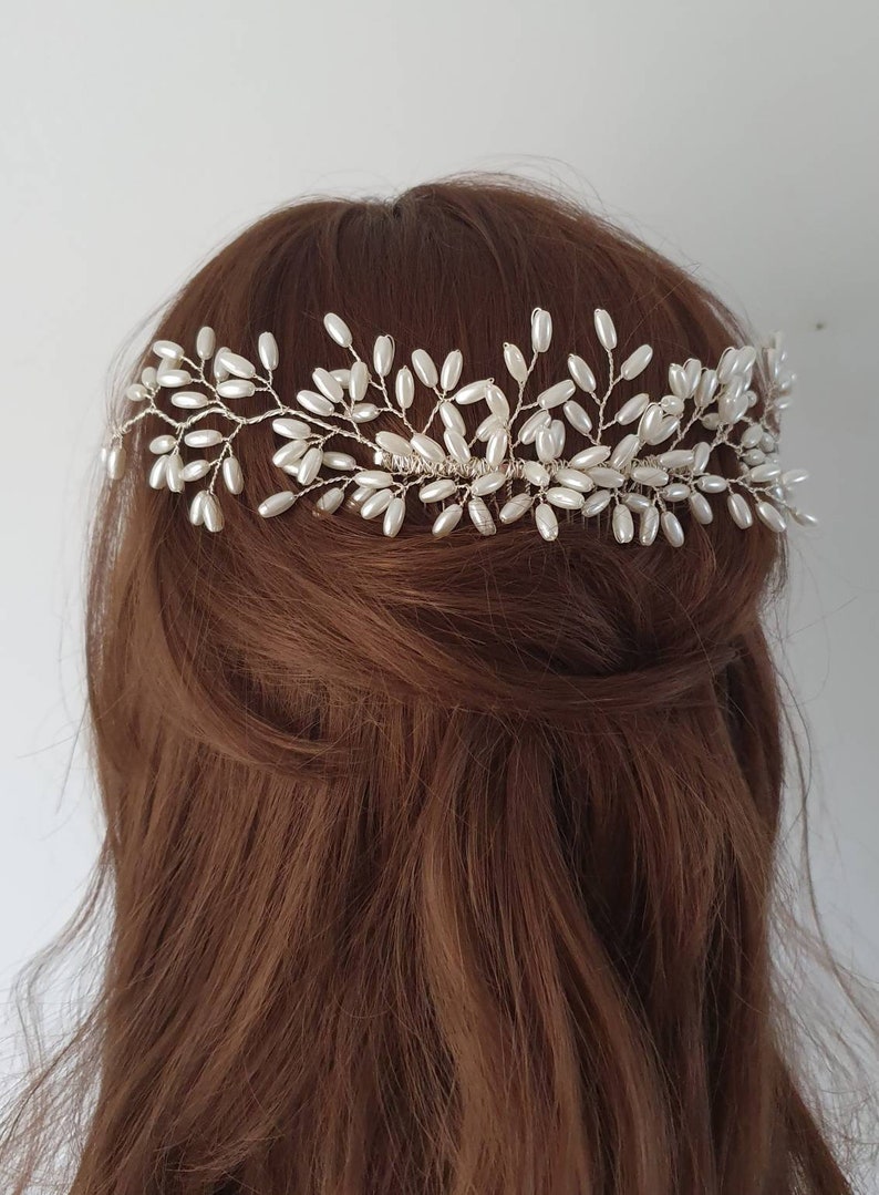 Bridal Hair Comb Bridal Hair Accessories Pearl Hair Comb - Etsy UK
