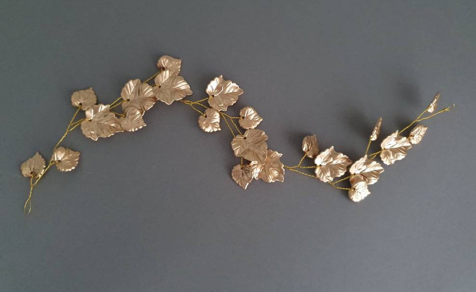 Gold Leaf Hair Vine Bridal Wedding Head Piece Bridal | Etsy UK