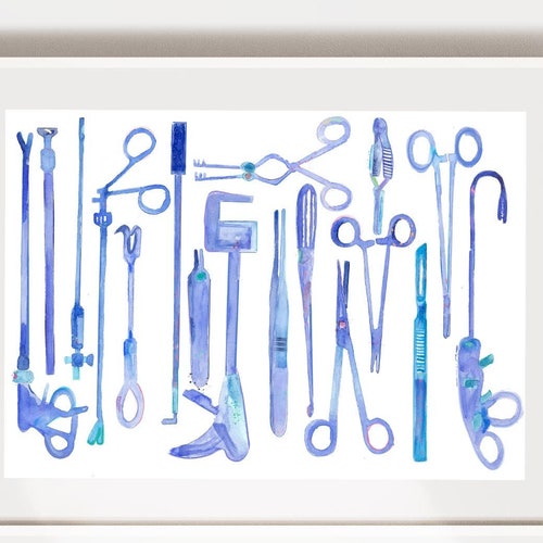 Esophagus and Stomach Anatomy Art Watercolor Print Oesophagus | Etsy