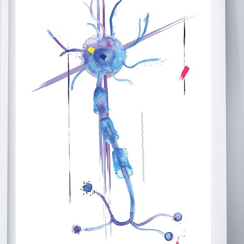 Neuron Art Neuroscience Art Neurology Art Neurologist Gift | Etsy