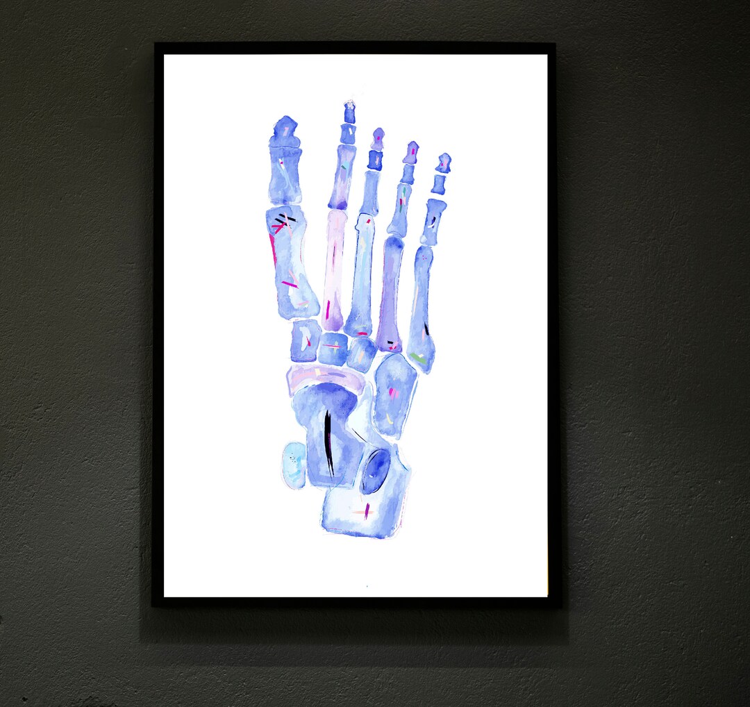 Foot Art Foot Anatomy Podiatry Art Podiatrist Gift - Etsy