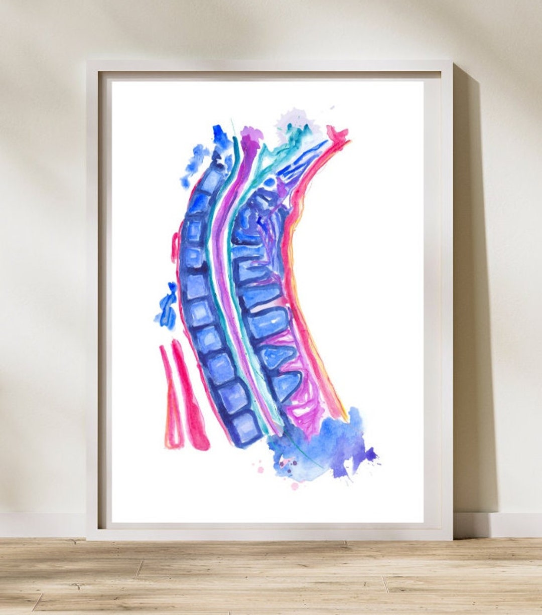Neck Radiology Art, Neck CT, Radiologist Gift, Physical Therapy Art ...