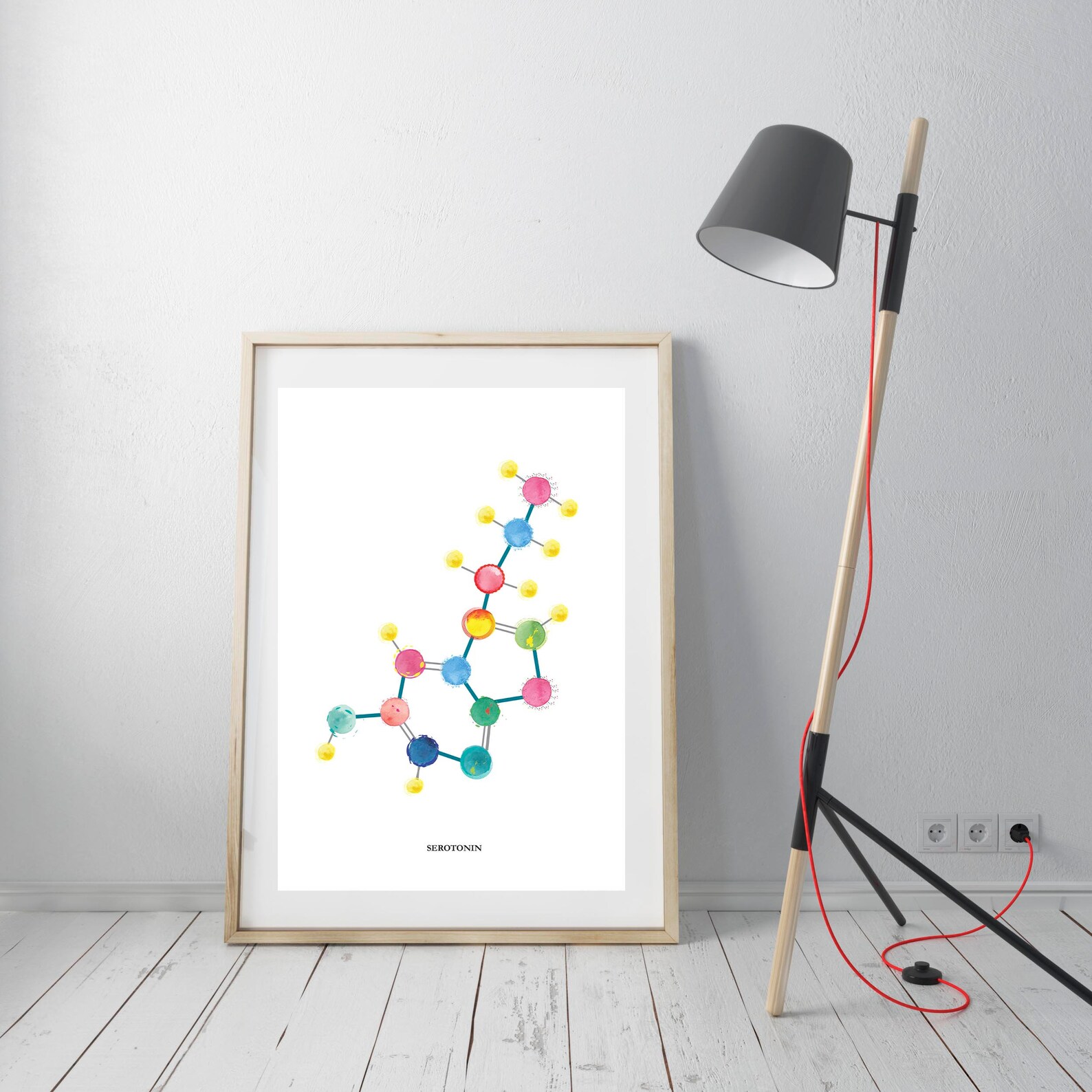 Serotonin Art Print Biochemistry Art Print Neuroscience Art | Etsy