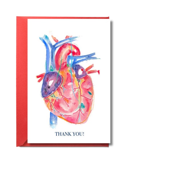 Cardiology Thank You Card - Etsy