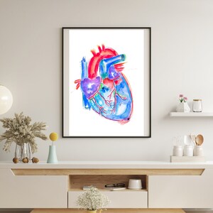 Heart Anatomy, Cardiology Art, Heart Decor, Cardiology Department Wall ...