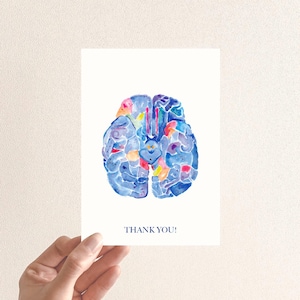 Neurology Thank You Card - Brain Card - Psychiatry and Psychology Cards ...