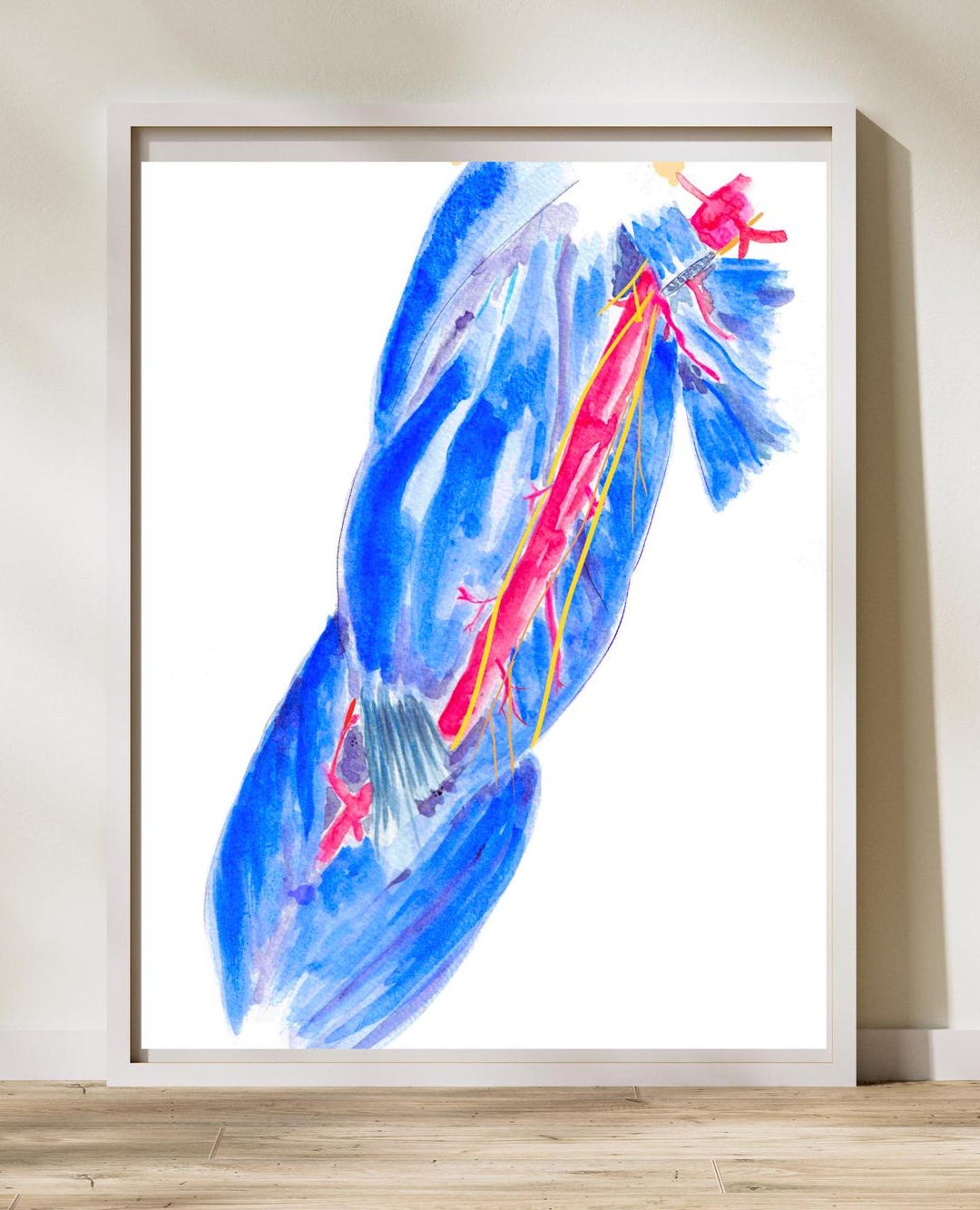 Arm Anatomy Art, Brachial Artery, Arm Muscle Anatomy, Physical Therapy Artwork, Orthopedic and ...