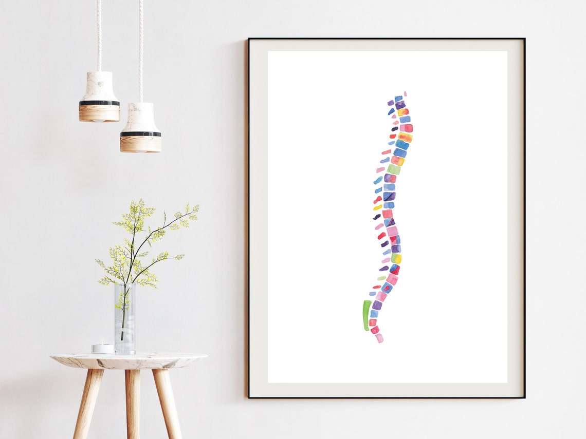 Spine Print Anatomy Art Print Medical Art Spine Art - Etsy