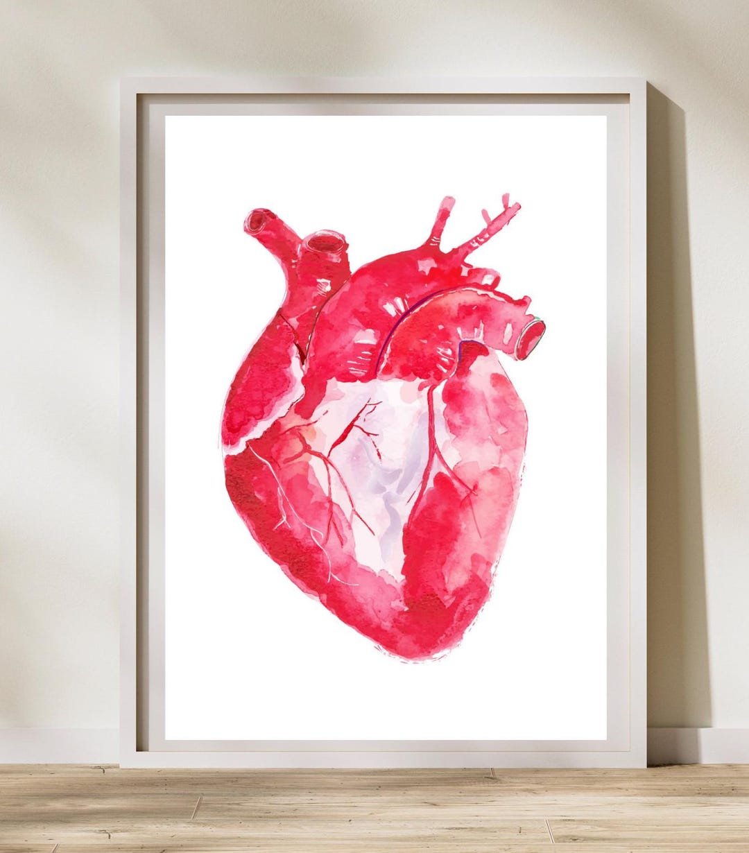 Heart Watercolor Anatomy Art Print, Cardiologist Art Gifts, Cardiology ...